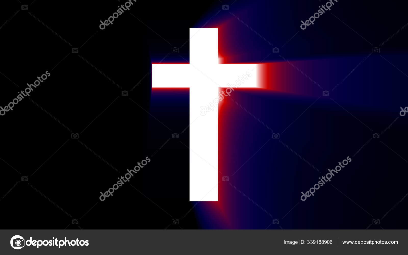 Light Cross Christ Ray Beams Background Rendering Stock Photo by ...