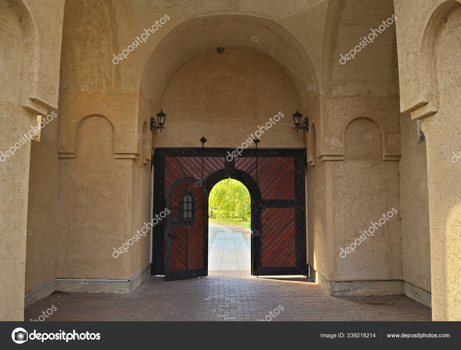 Entrance Monastery Complex Kovilj Serbia — Stock Photo ...