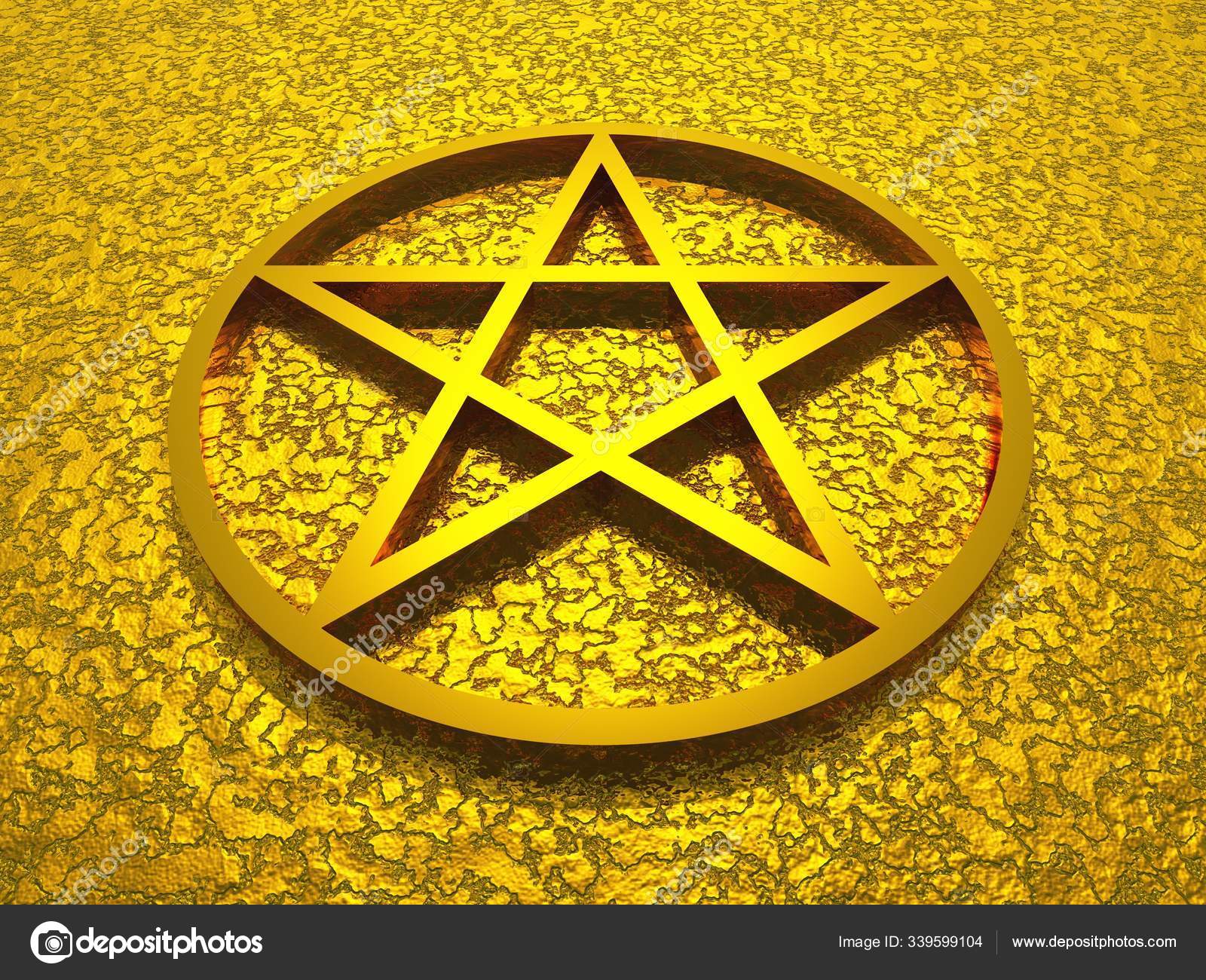 Pentagram Made Gold Stock Photo by ©PantherMediaSeller 339599104