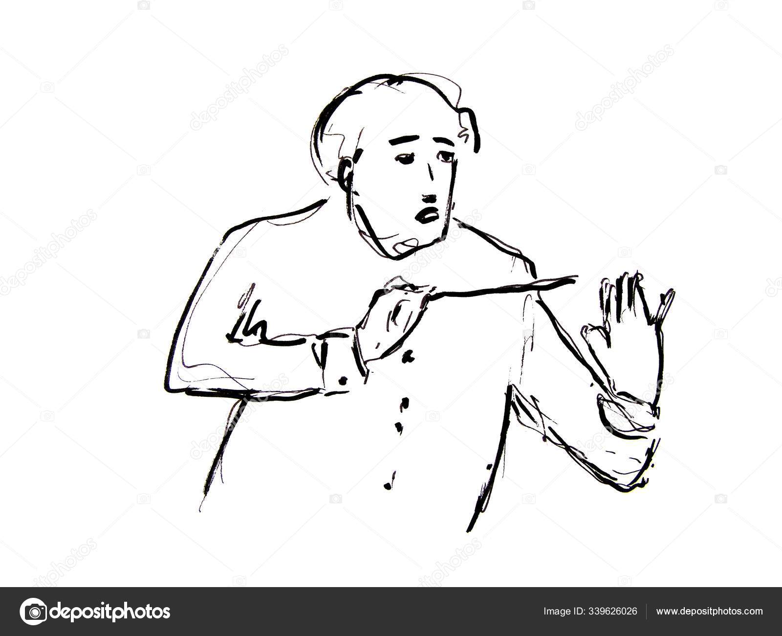 Hand Drawn Sketch Man Stock Illustration by ©PantherMediaSeller #339626026