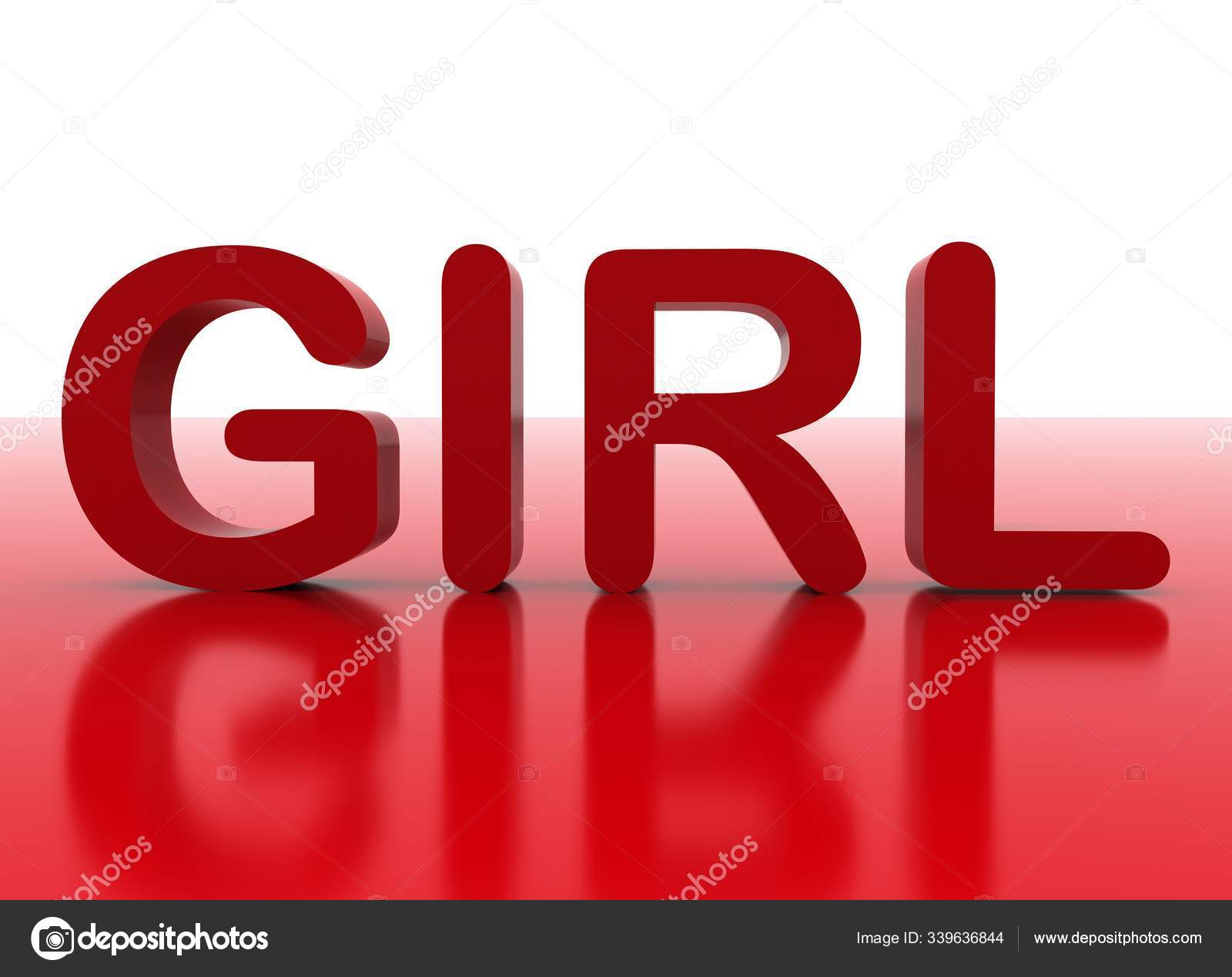 Letters Spelling Girl Red — Stock Photo © PantherMediaSeller #339636844