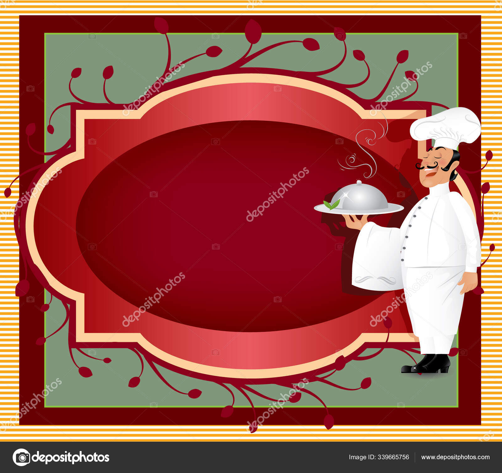 Chef Menu Card Stock Illustration by ©PantherMediaSeller #339665756