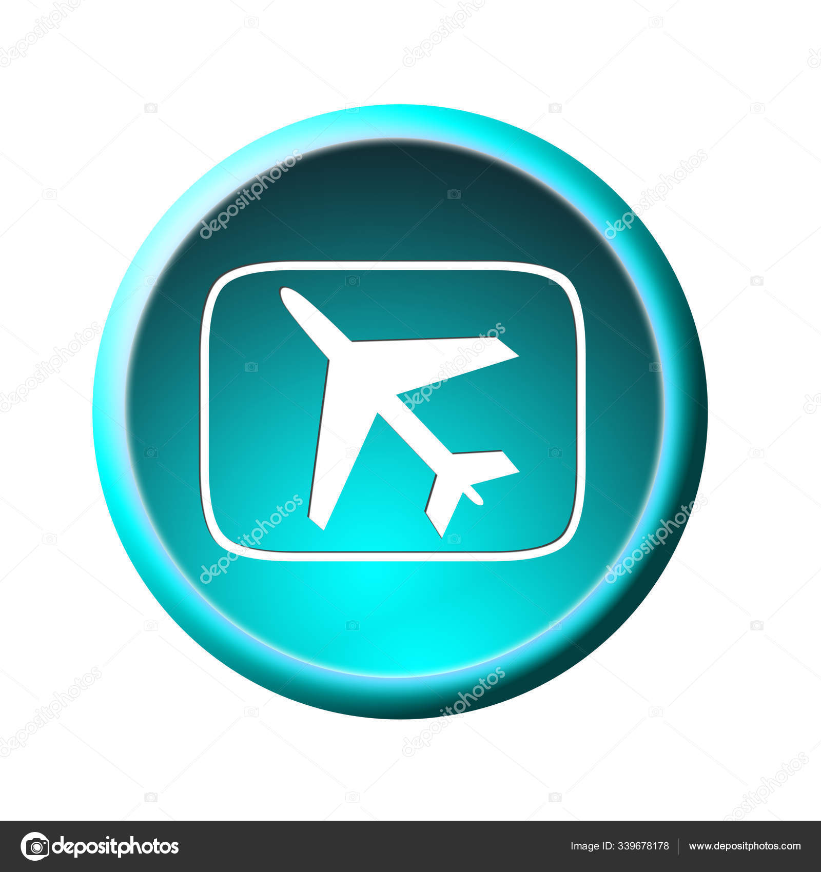 Airplane Button Graphic Illustration — Stock Photo © PantherMediaSeller ...