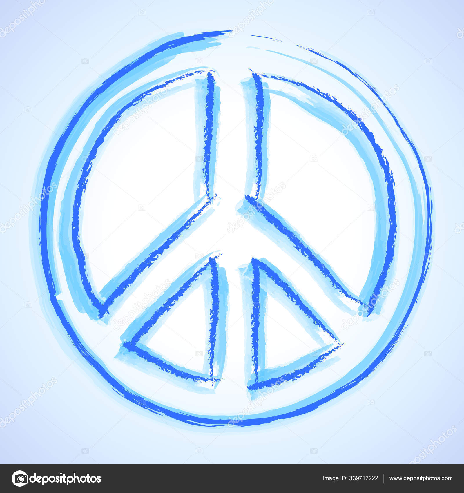 Dark Blue Peace Sign