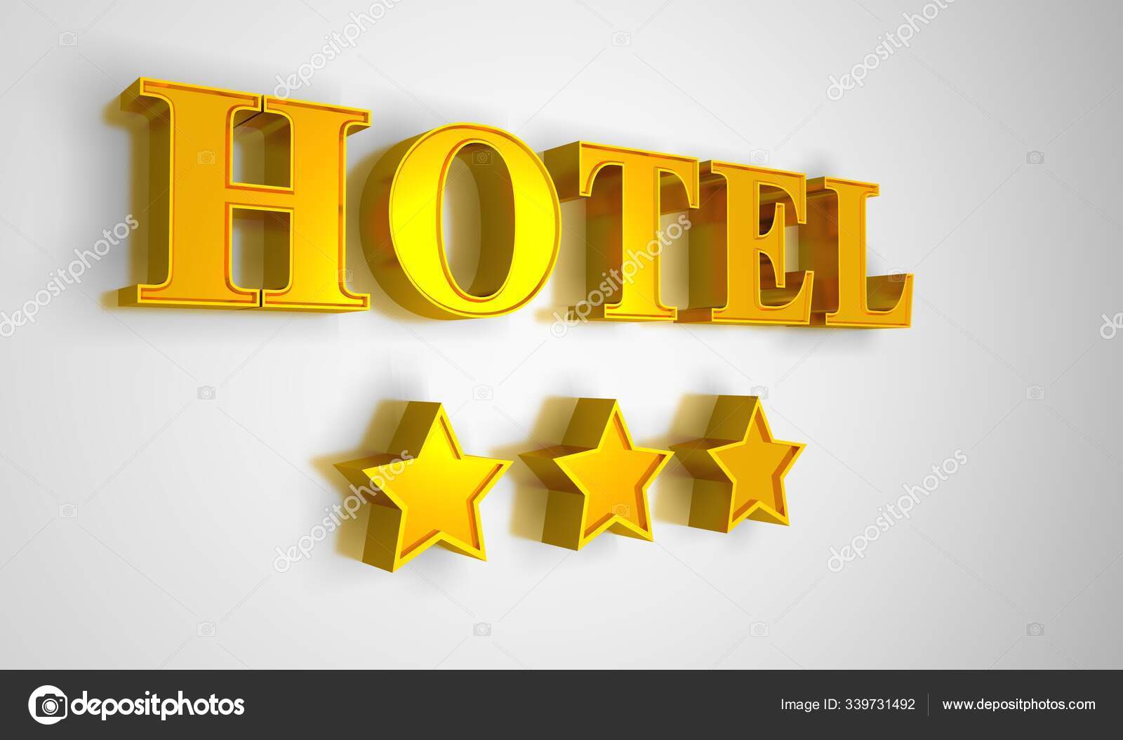 Star Hotel Sign Gold Silver — Stock Photo © PantherMediaSeller #339731492