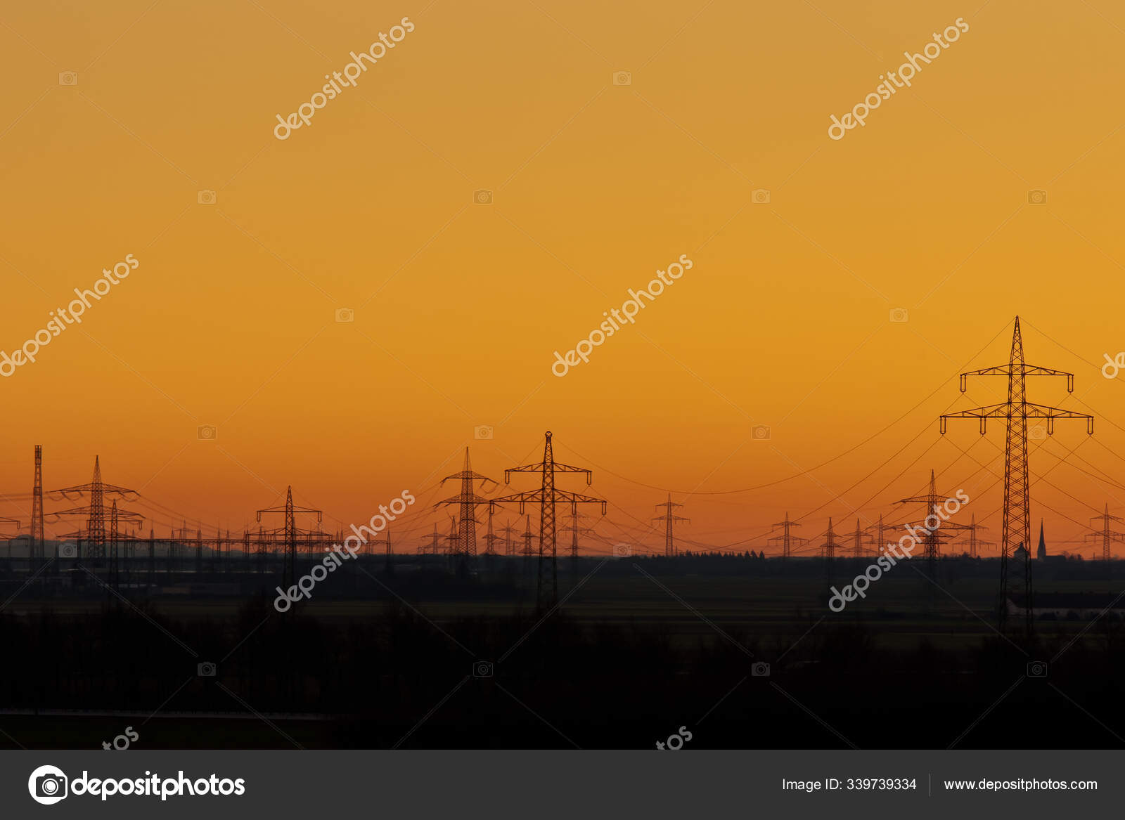 Subestación Luz Tarde Muy Compactada Por Tele — Foto de stock ...