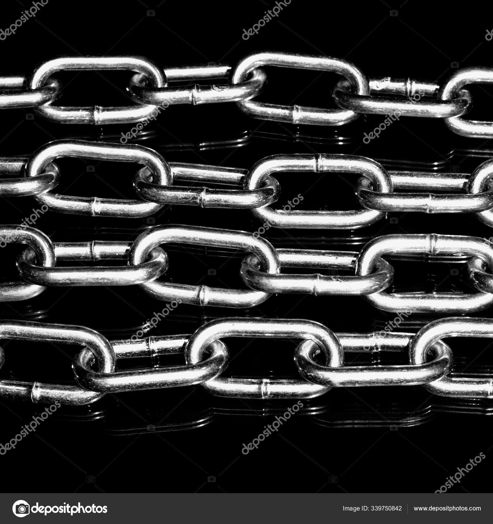 Chain Link Black Background — Stock Photo © PantherMediaSeller #339750842