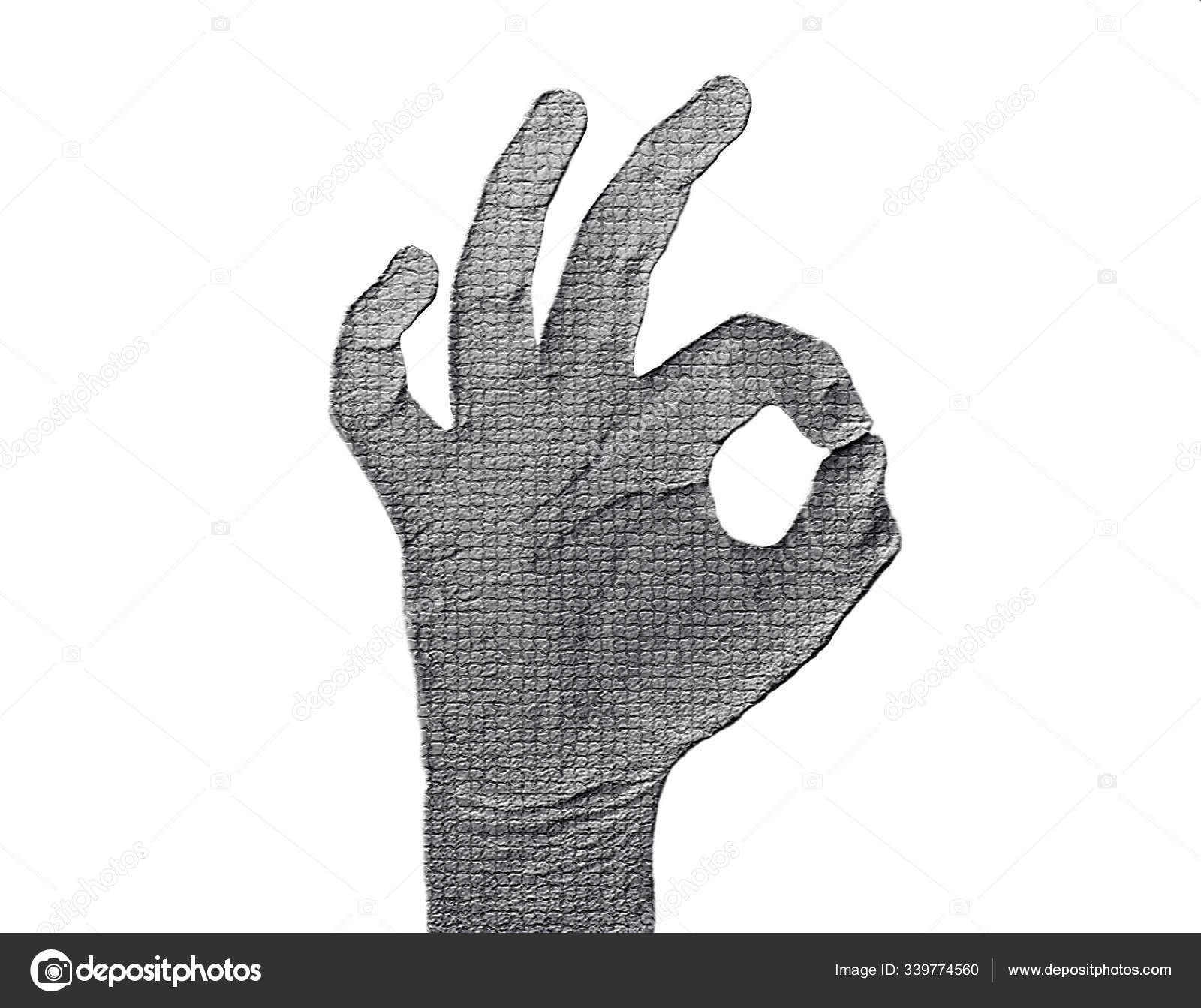 All Fine Hand White Silver Metallic Hand Gesture Artwork — Stock Photo ...