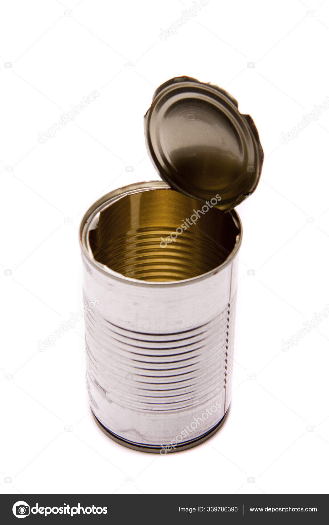 Open Empty Tin Can White Background Stock Photo by ©PantherMediaSeller ...
