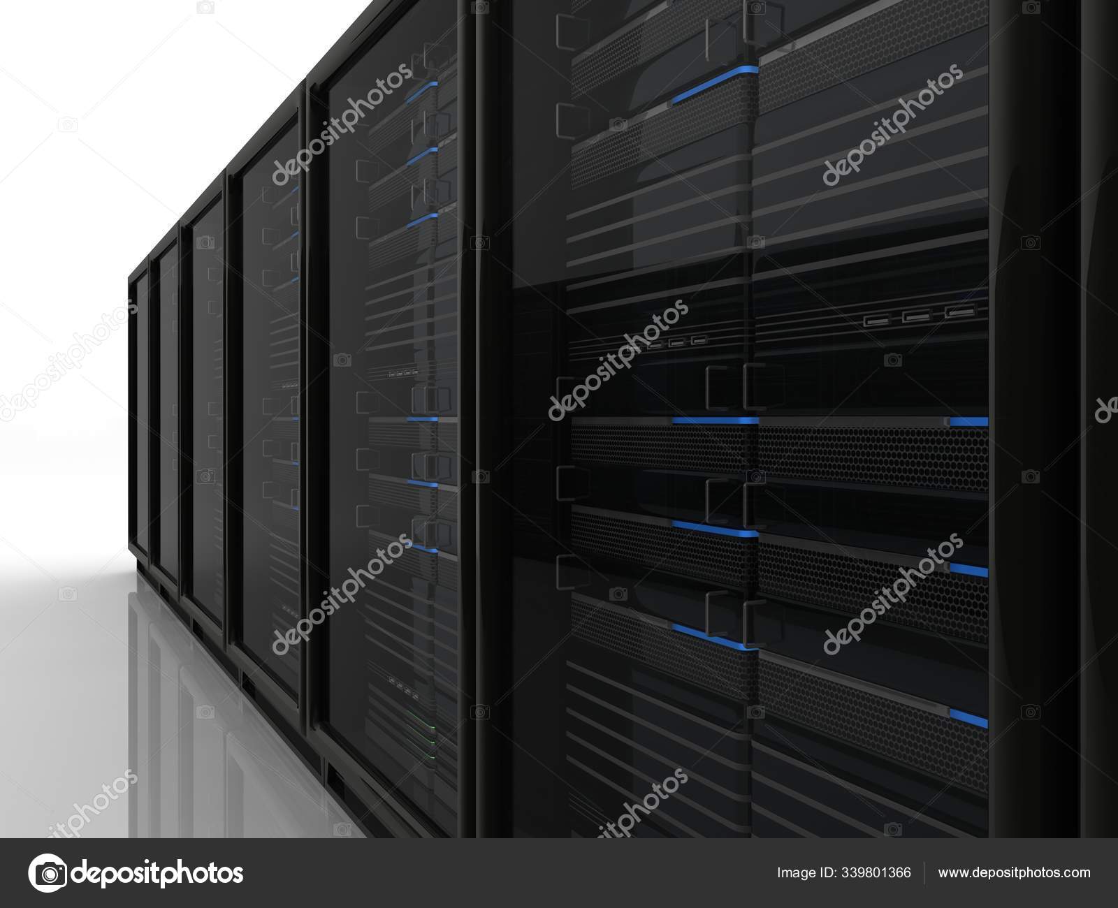 Data Center Servers Server Room Rendering — Stock Photo ...