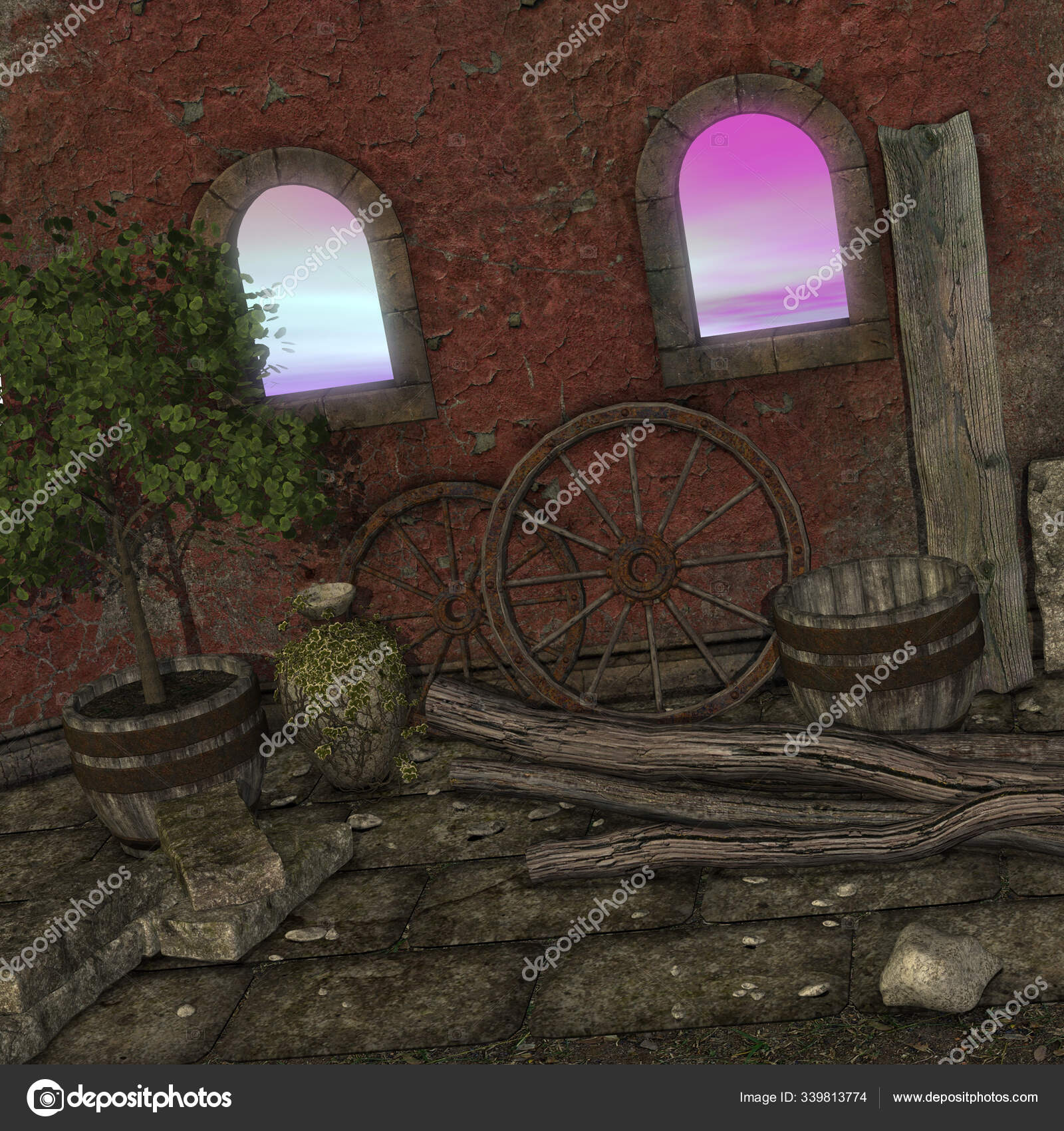 Magic Window Fantasy Setting Rendering Fantasy Theme Background Usage ...