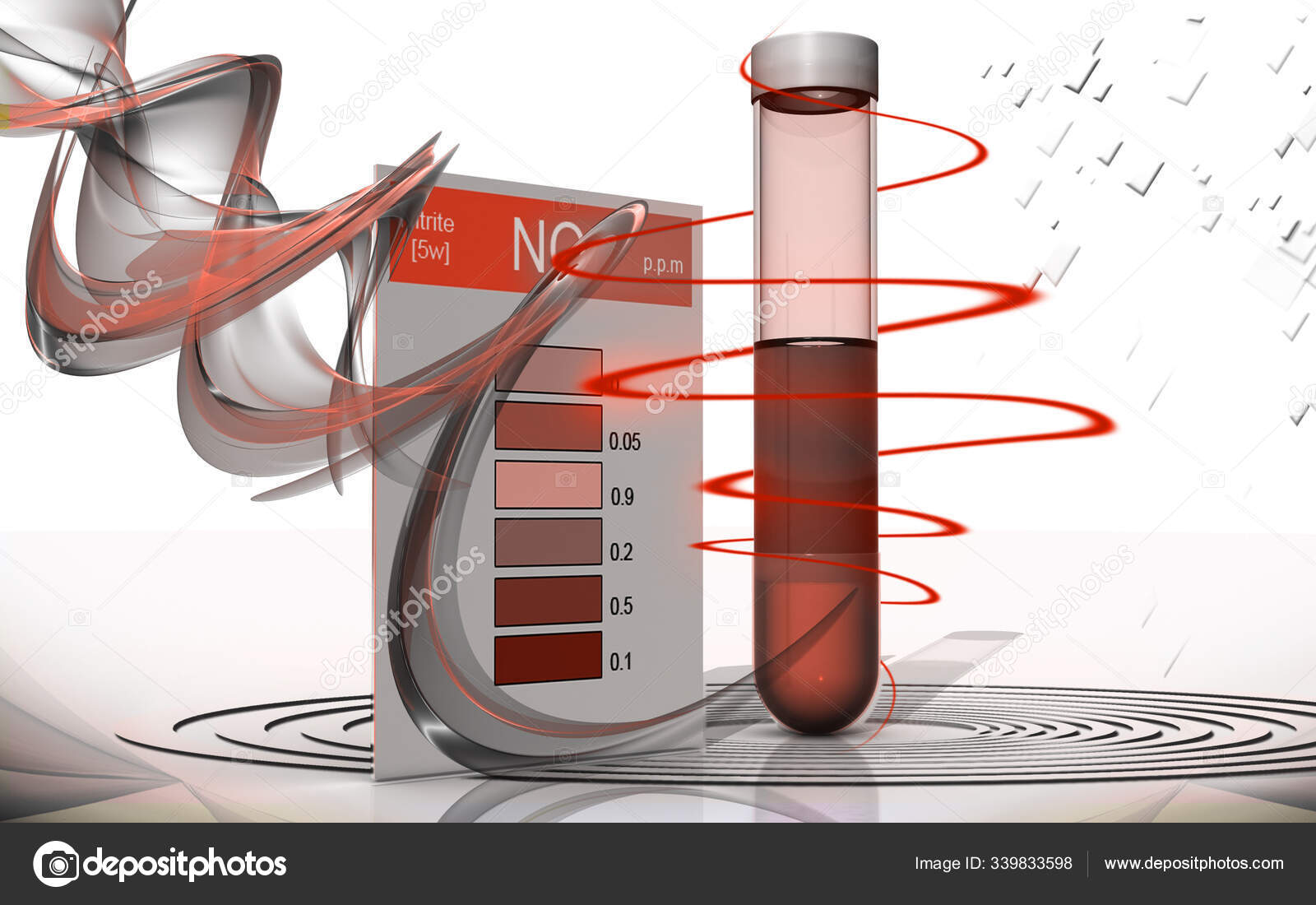 Digital Illustration Nitrite Test Colour Background Stock Photo by ...