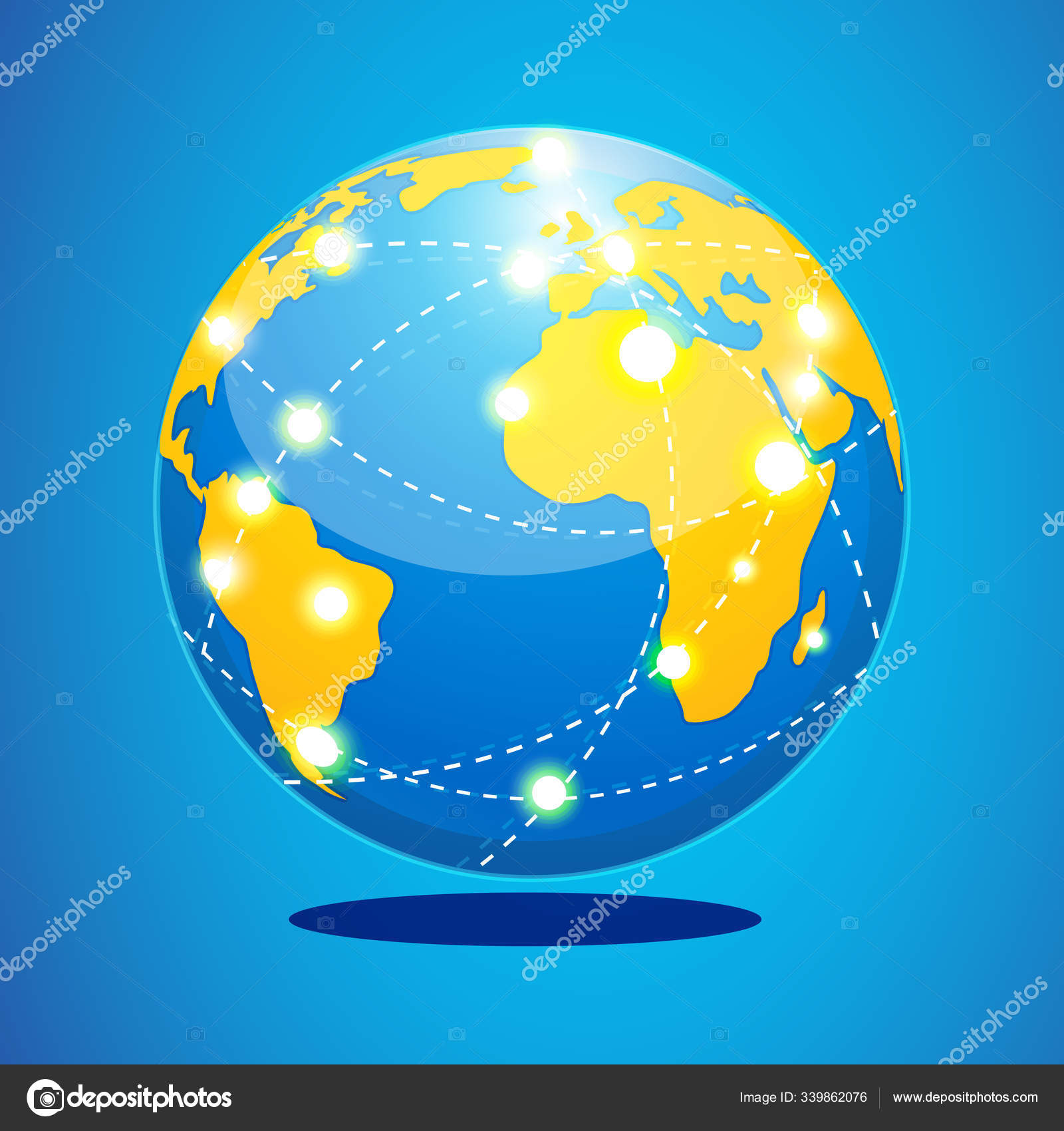 Illustration World Tour Globe Abstract Background Stock Photo by ...