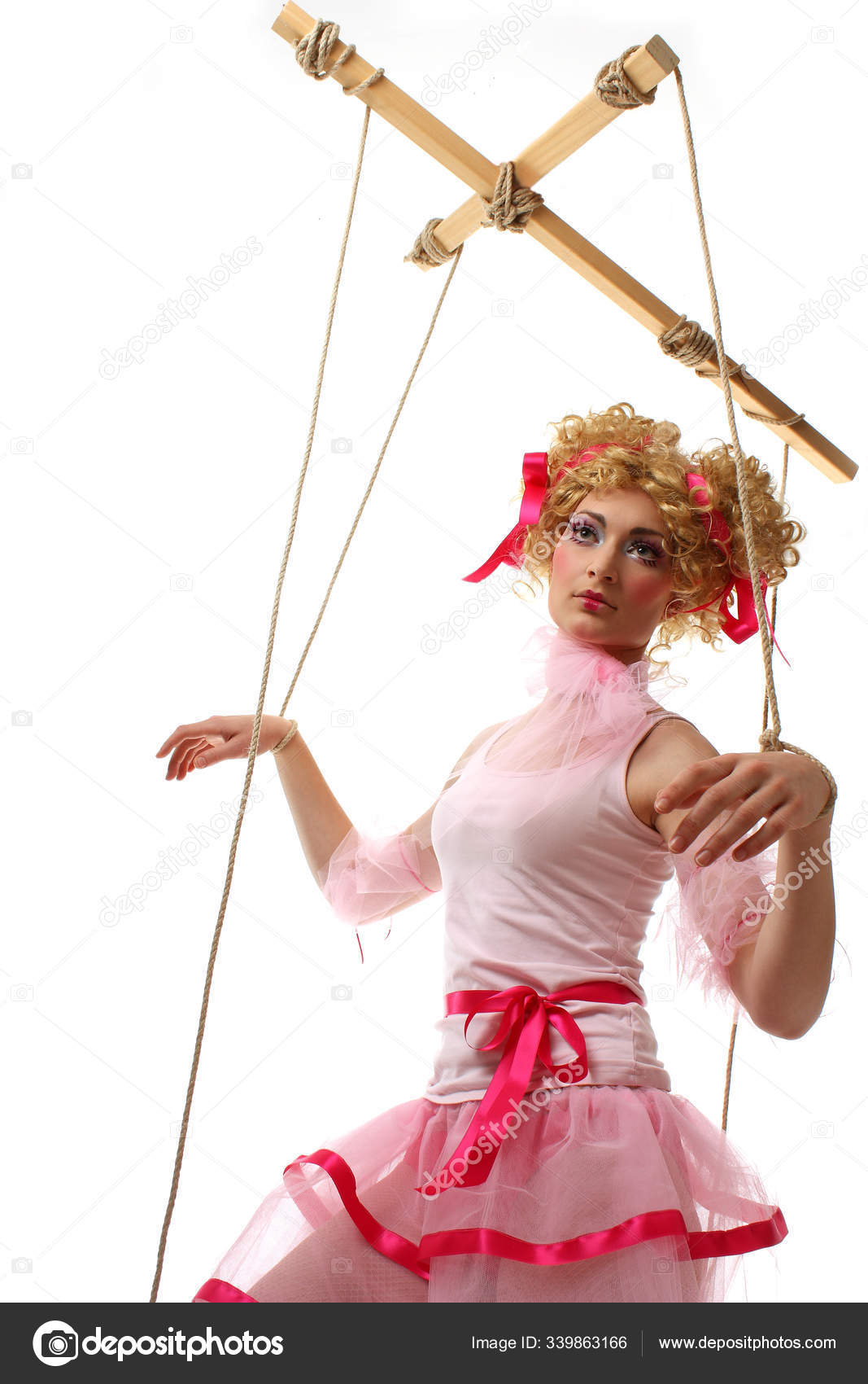 Woman Doll Dancer Ballet Puppet Figure Tutu Hand Tulle Ballerina ...