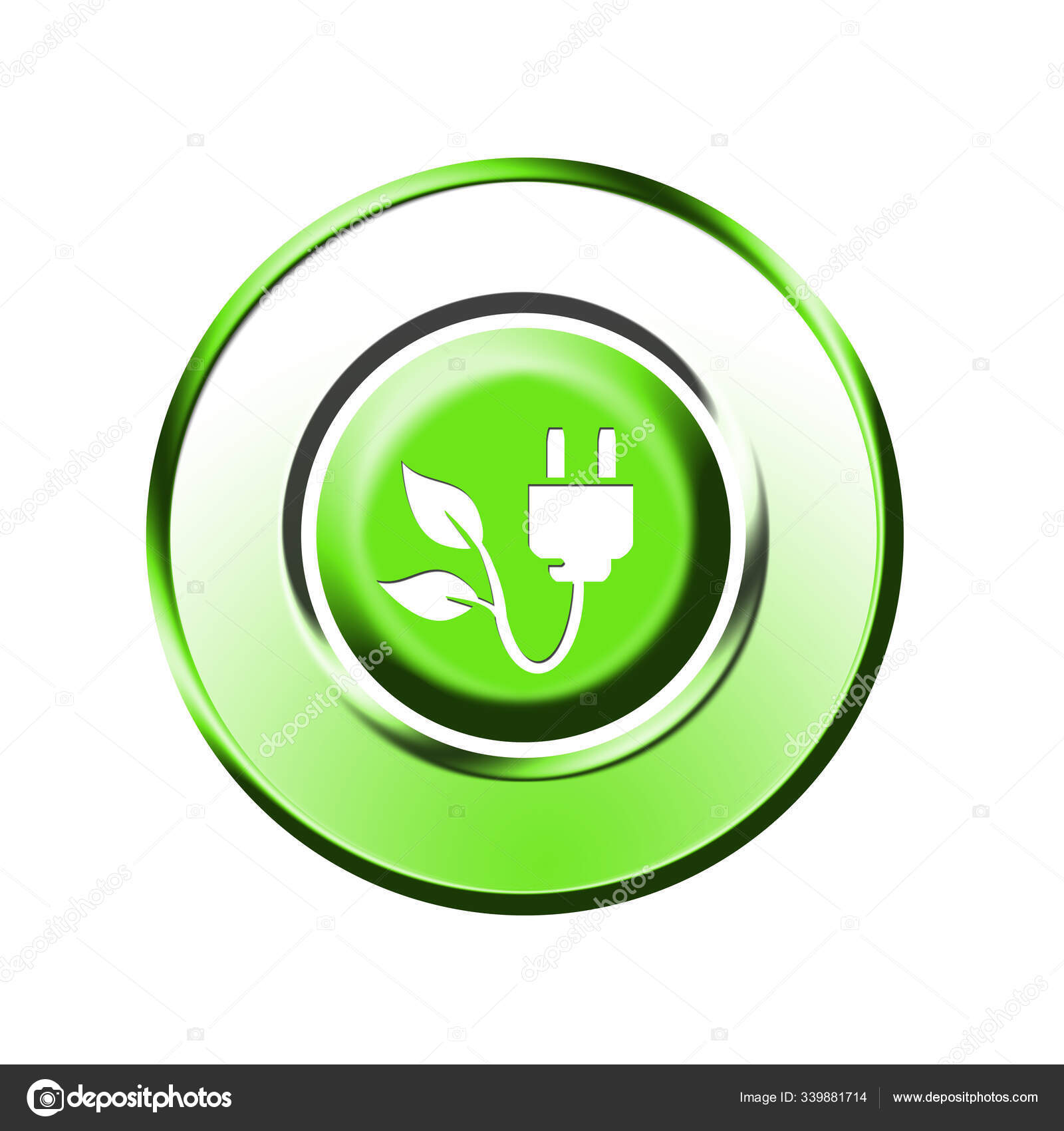 Green Power Button Illustration — Stock Photo © PantherMediaSeller ...