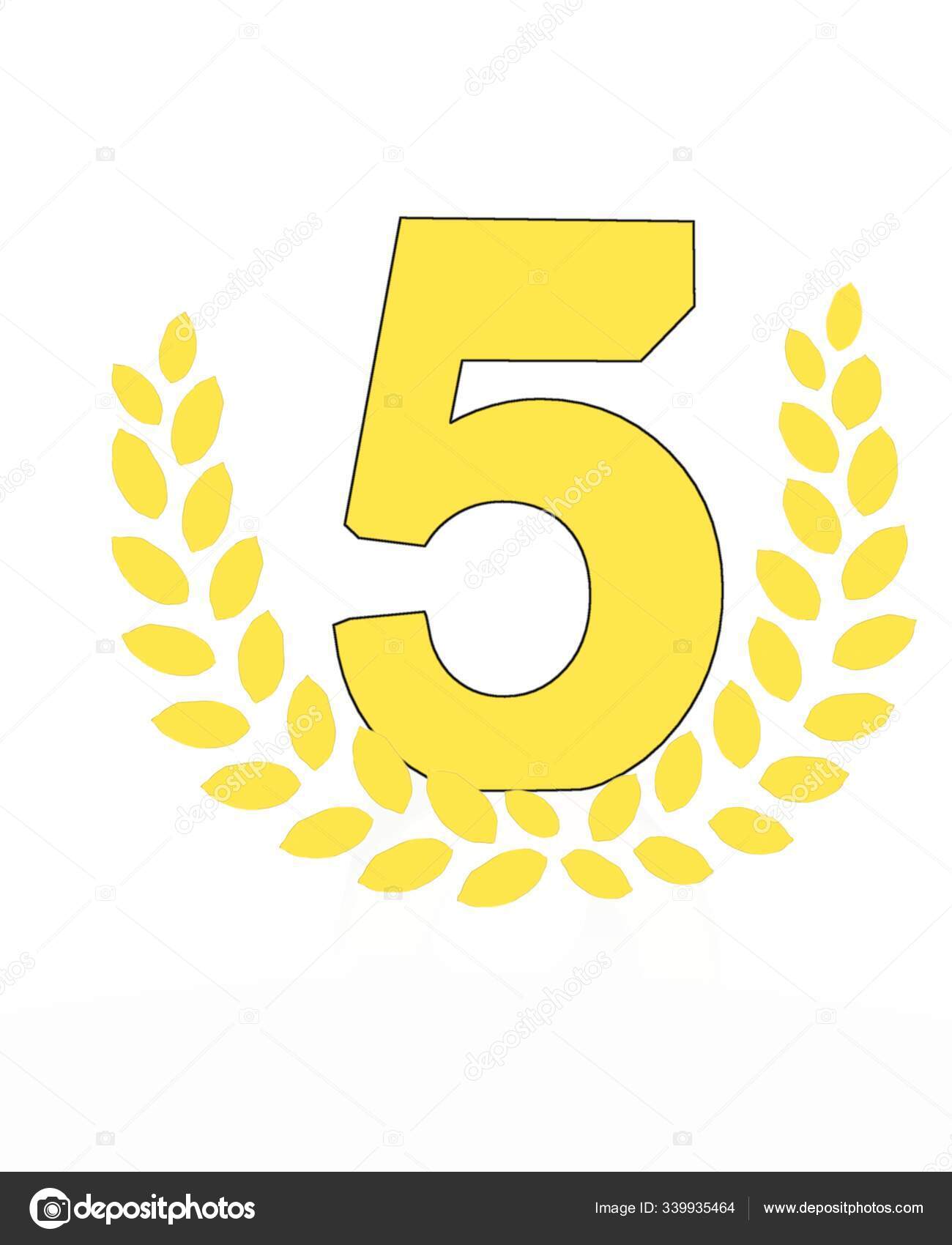 Number Laurel Wreath Stock Illustration by ©PantherMediaSeller #339935464