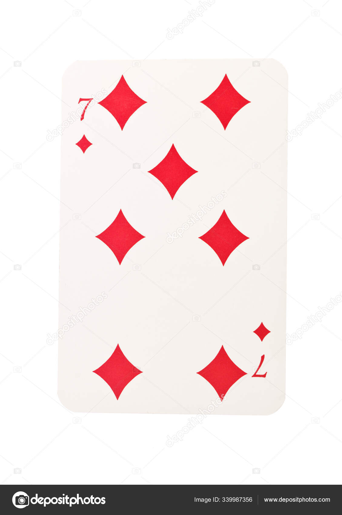 Seven Diamonds Isolated White Background Stock Photo by ...