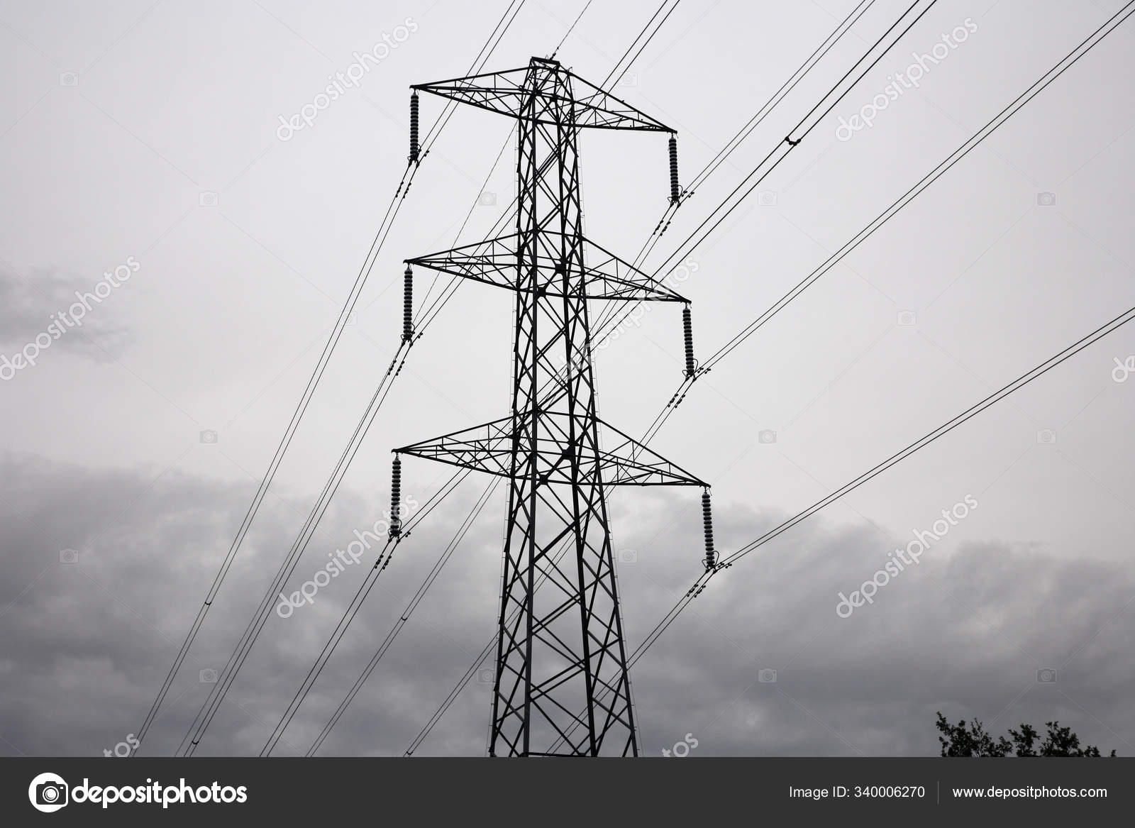 Overhead Power Lines Electric Power Transmission Stock Photo by ...
