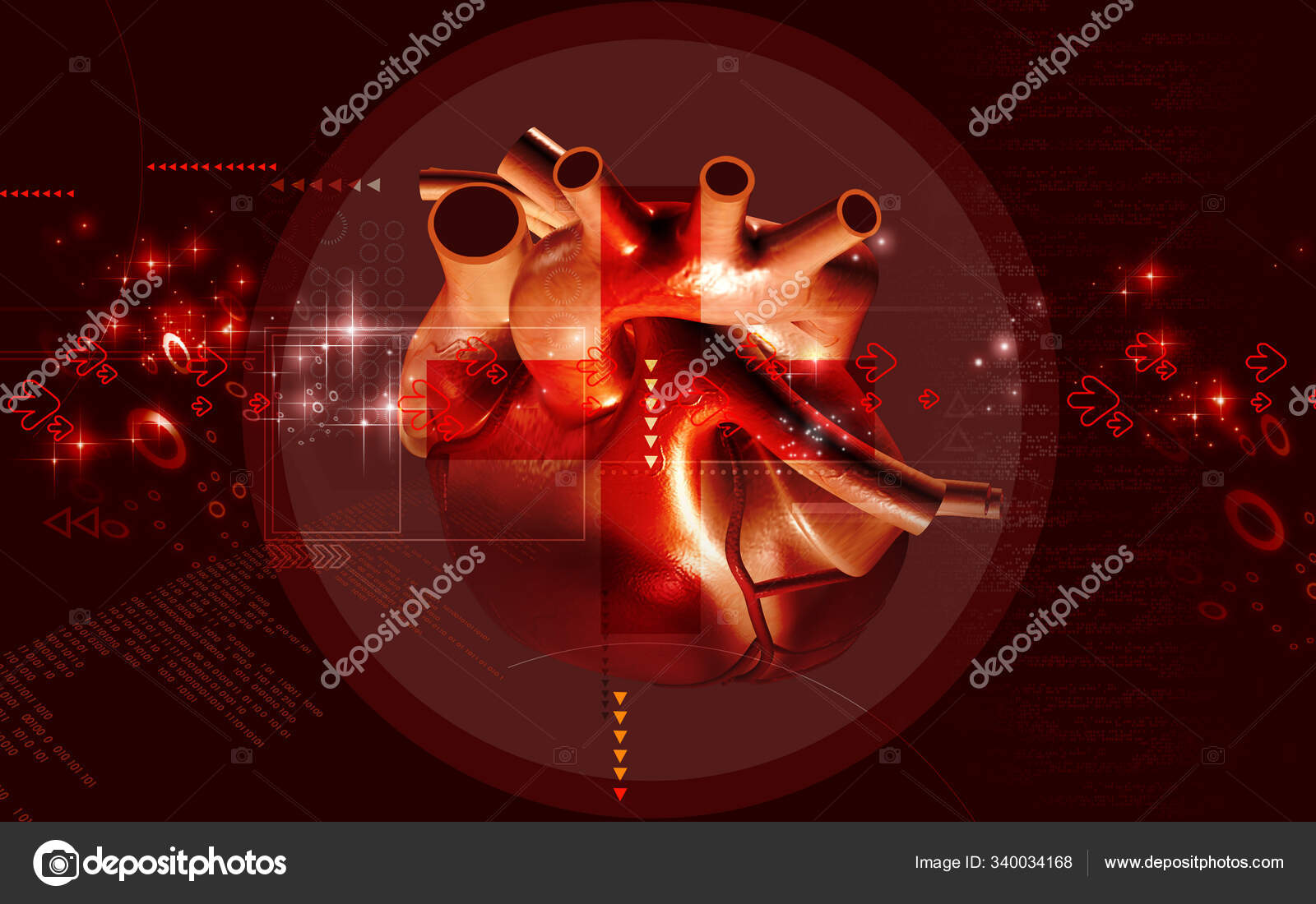 Digital Illustration Heart Colour Background — Stock Photo ...