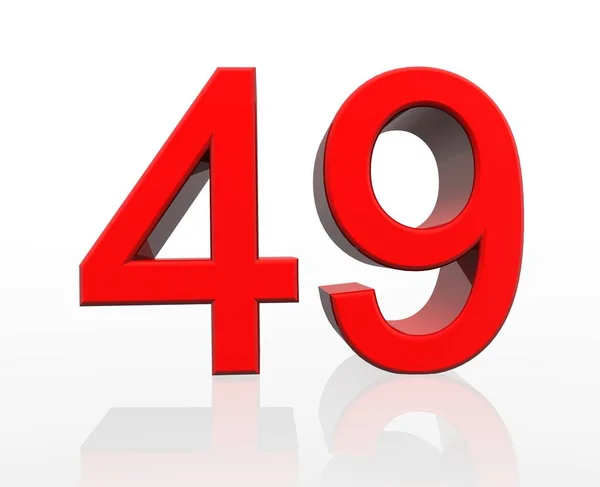 Los Números Rojos Firman Fondo Blanco: fotografía de stock ...