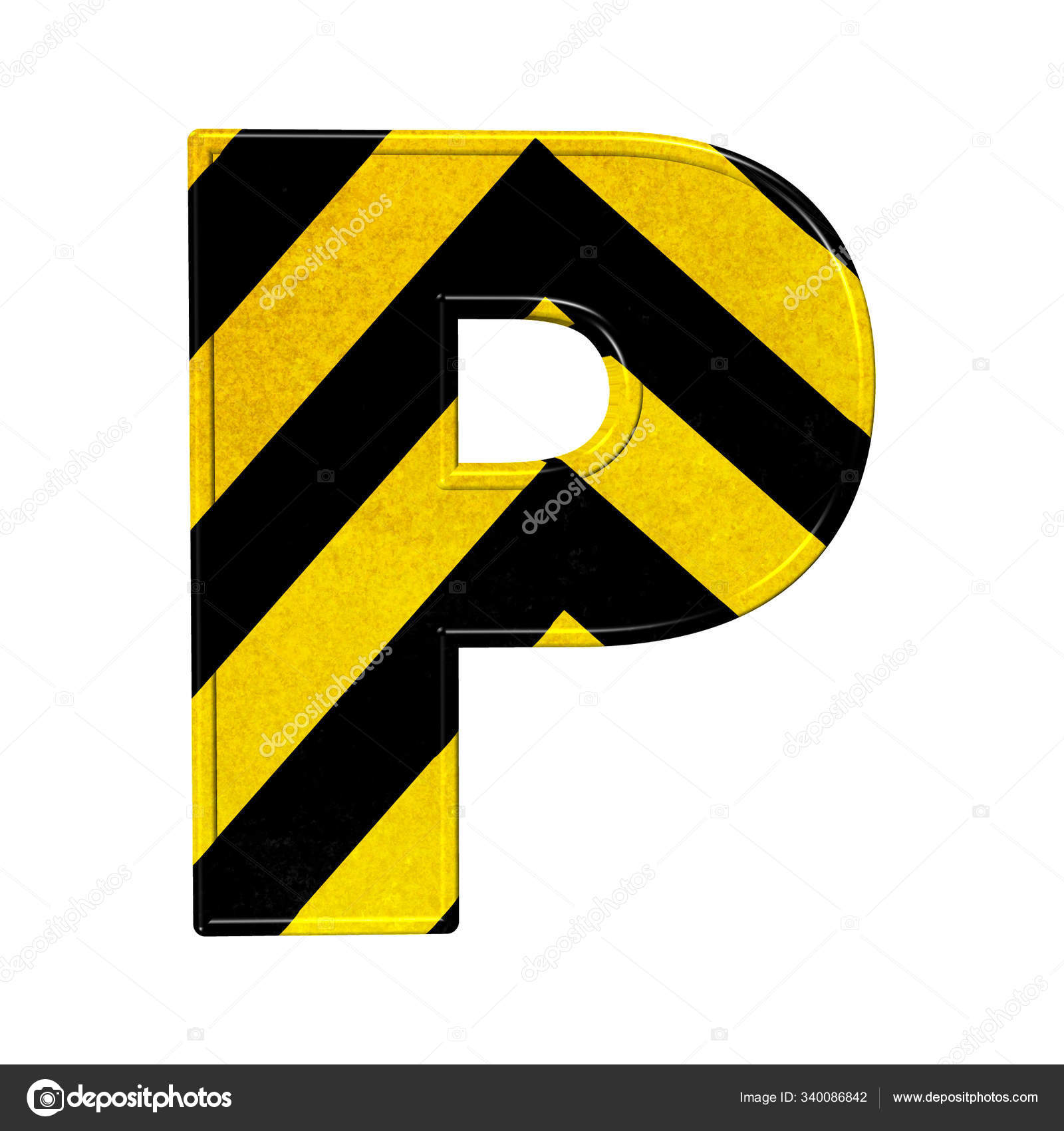 Letras Rayas Peligro Negras Amarillas: fotografía de stock ...