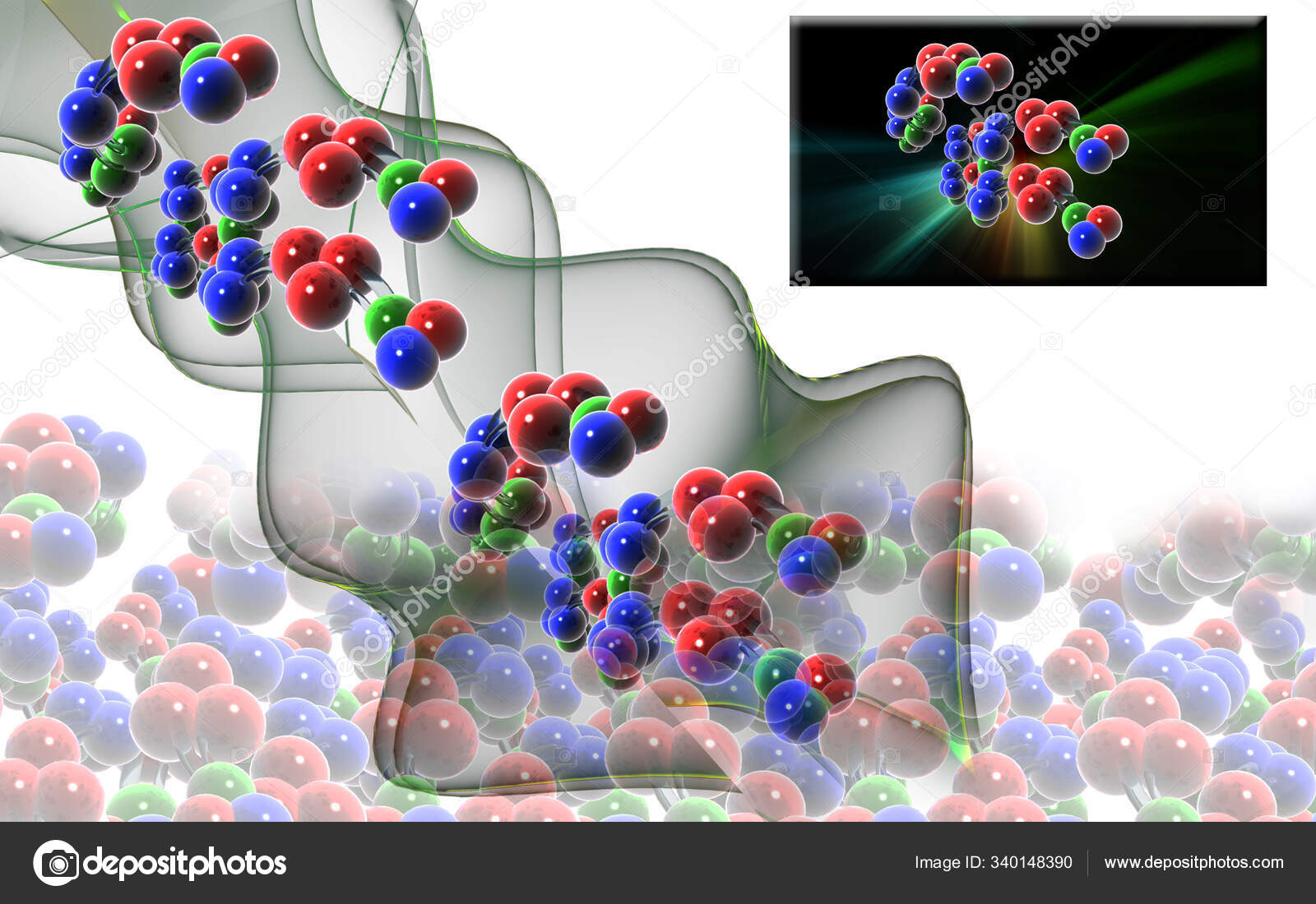Digital Illustration Dna Structure Colour Background Stock Photo by ...