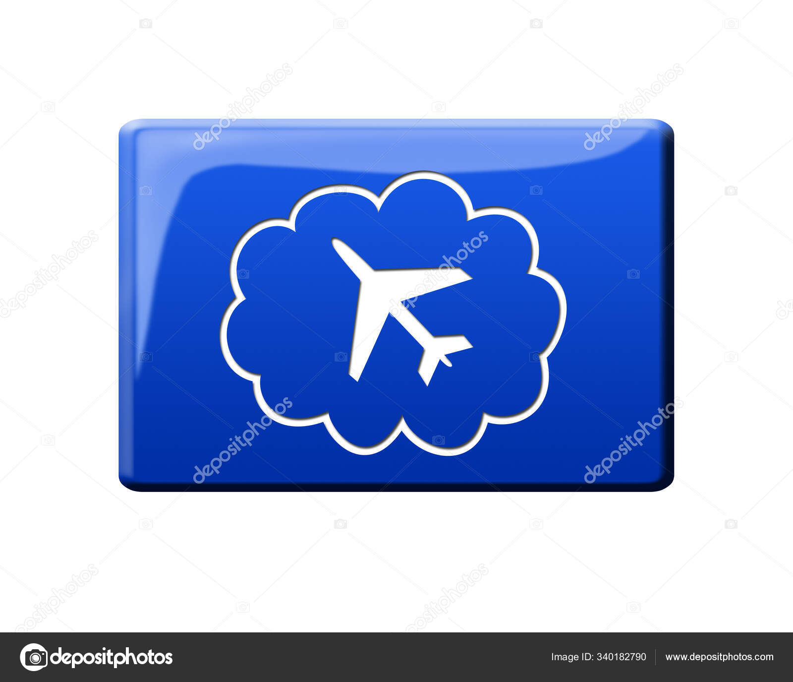 Airplane Button Graphic Illustration — Stock Photo © PantherMediaSeller ...