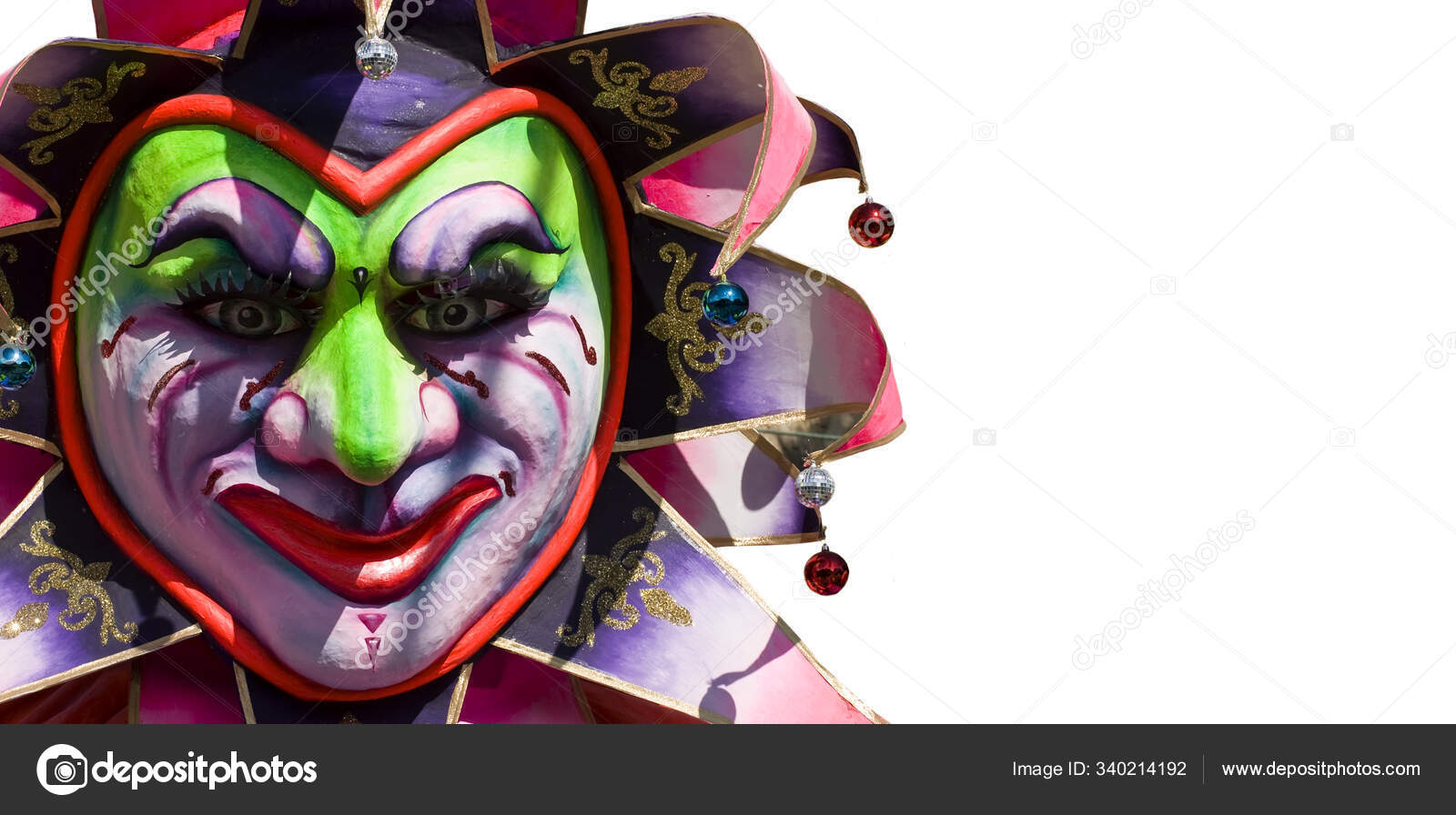 Jester Mask Isolated White Backdrop — Stock Photo © PantherMediaSeller ...