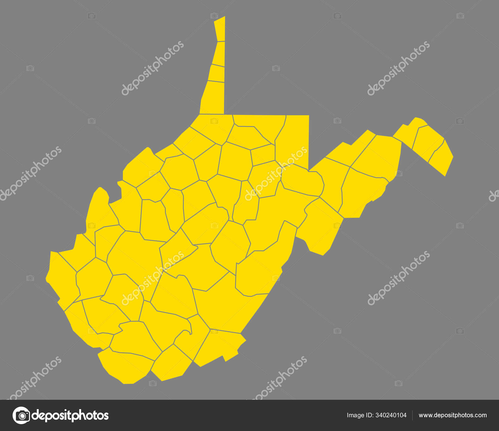 Map West Virginia Geographical Map Illustration Stock Photo by ... Map West Virginia Geographical Map Illustration Stock Photo by ...