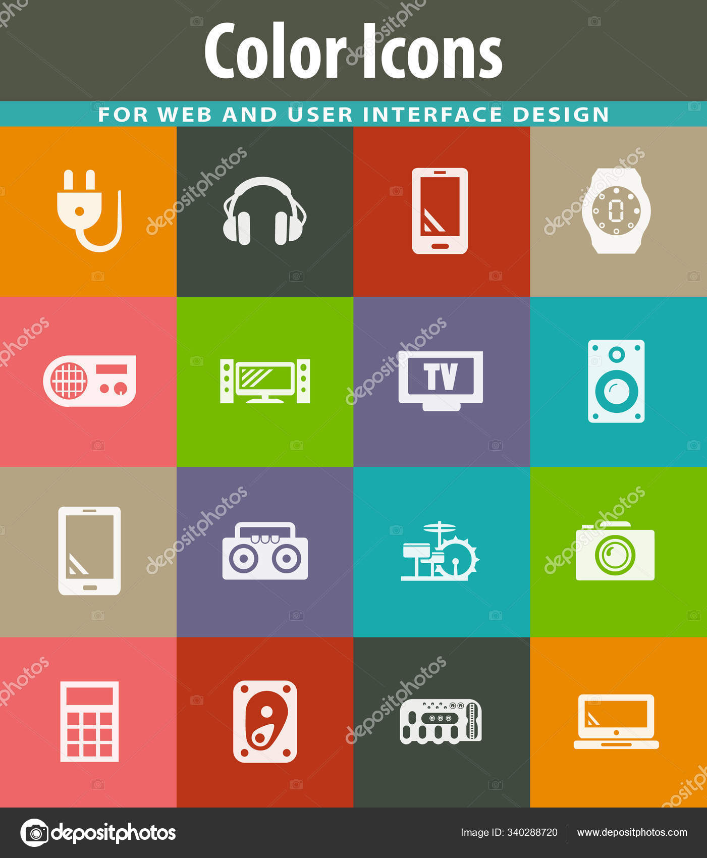 Devices Vector Icons User Interface Design — Stock Photo ...