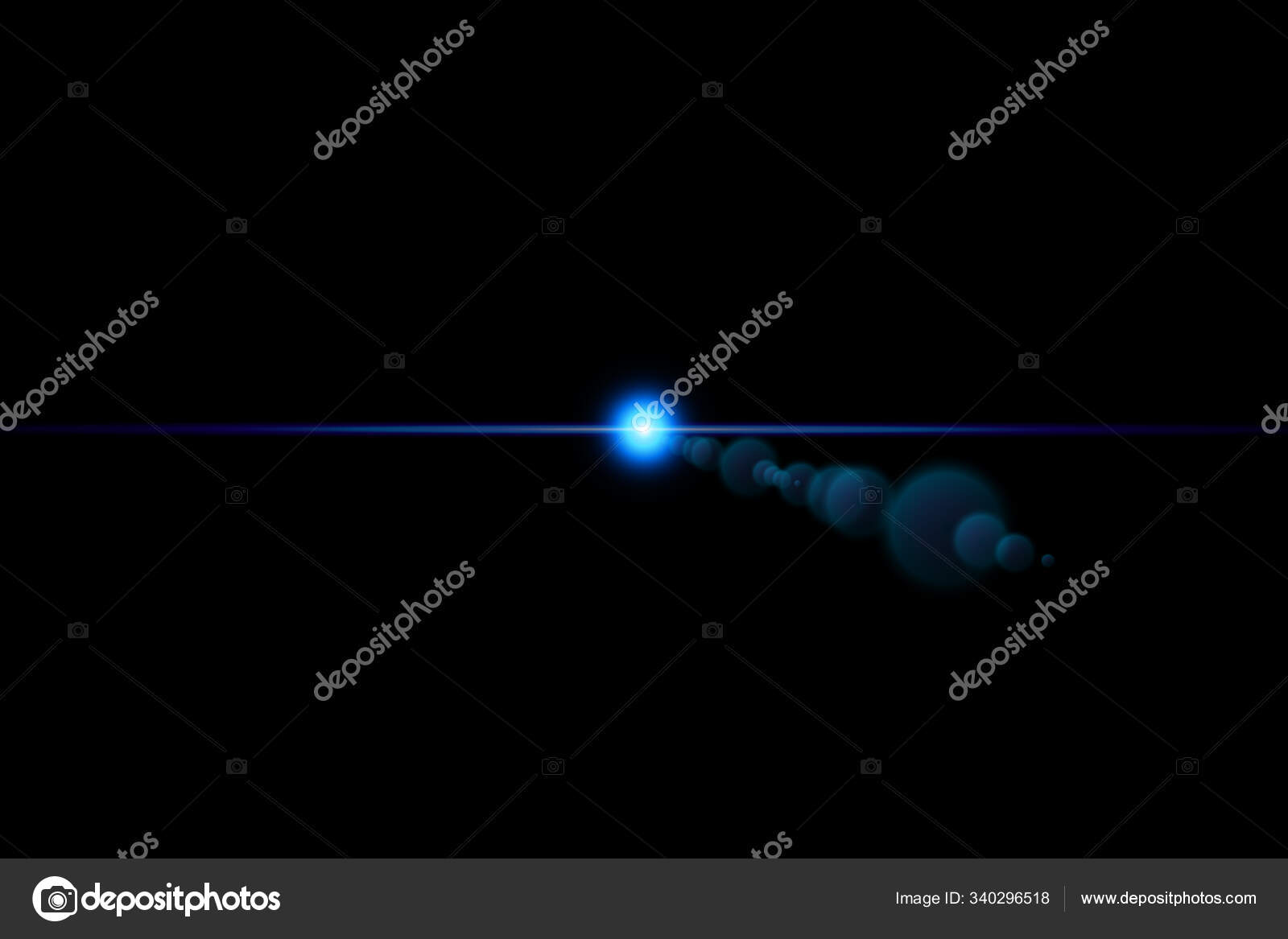 Shape Single Line Light Beam Spotlight Star Vector — Stock Photo ...