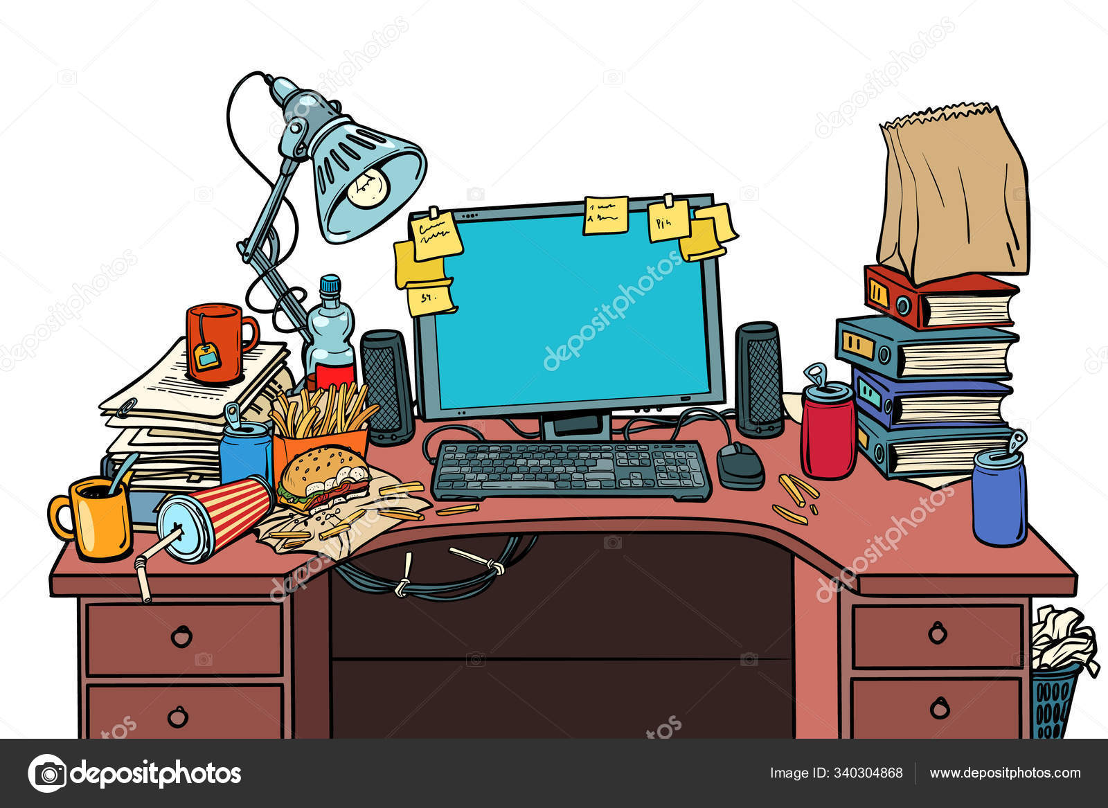 Unorganized Clipart Black And White Messy desk clipart black and white ...
