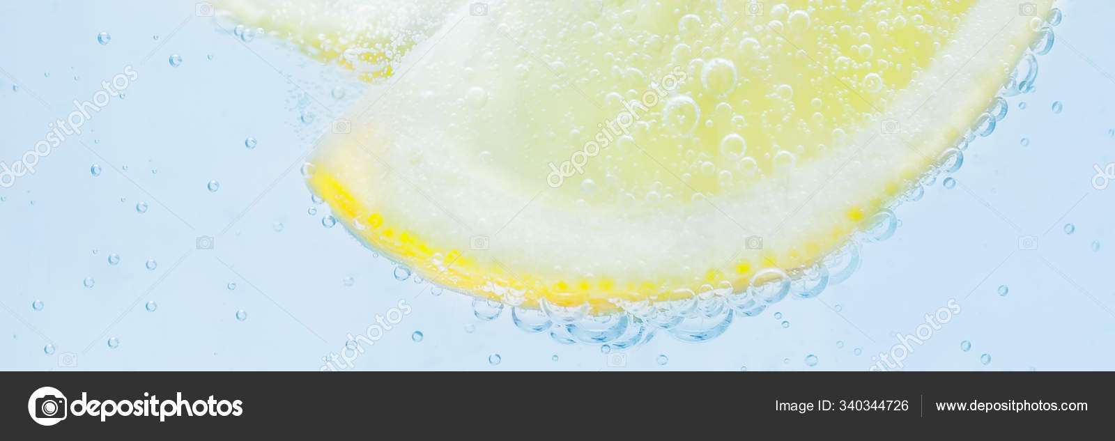 Slices Fresh Juicy Yellow Lemon Drop Soda — Stock Photo ...