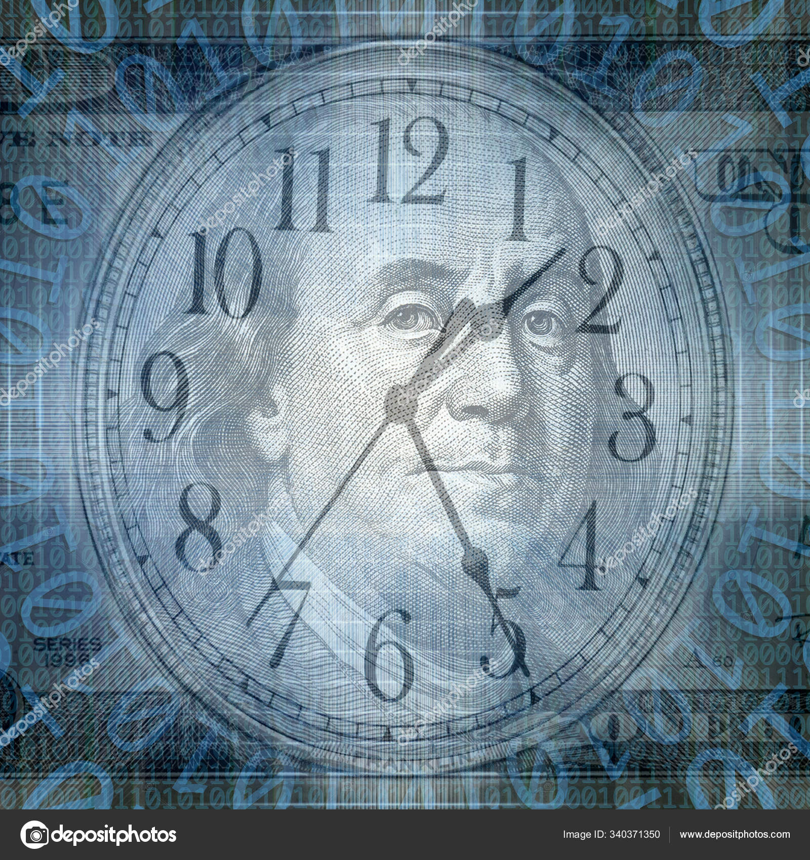 Conceptual Background Image Binary Code Time Money Concept — Stock Editorial Photo ...