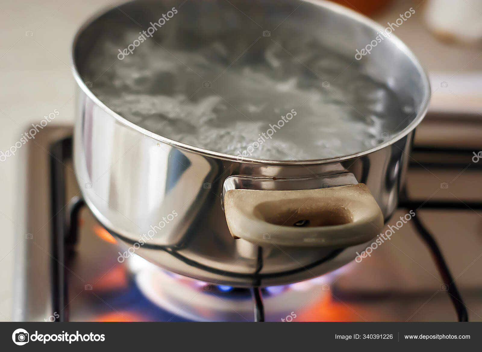 Boiling Pot On Stove