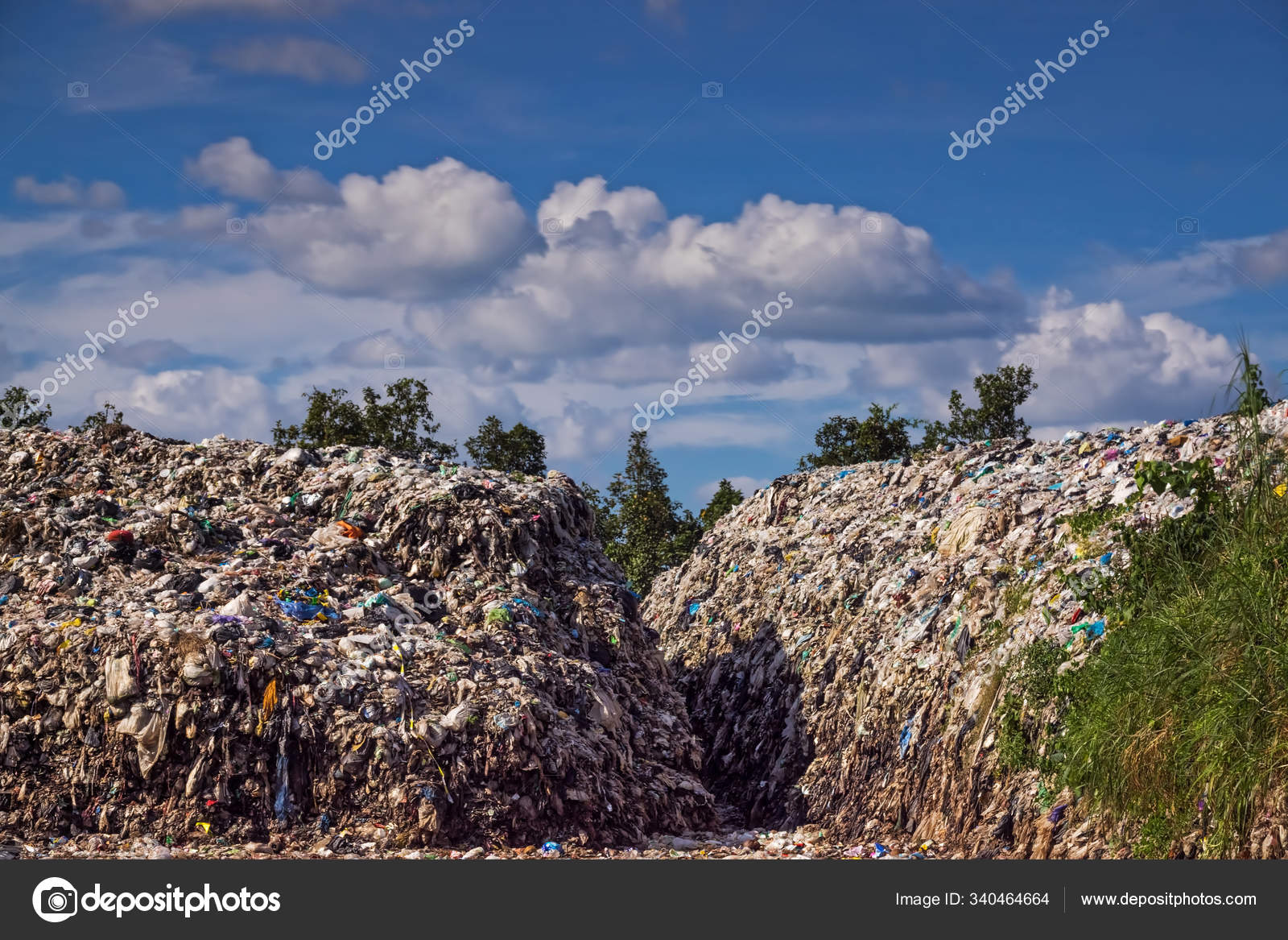 Garbage Dump Hill Landscape Landfill Nature Stock Photo by ...