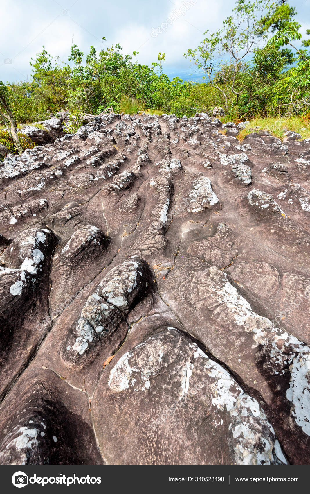 Lan Hin Teak Large Stone Courtyard Strange Stone Shapes Famous Stock ...