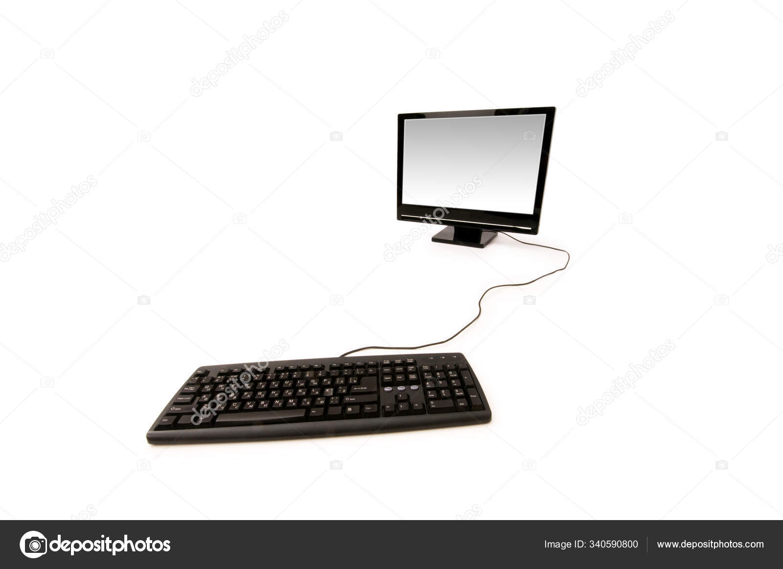 Personal Computer Isolated White Background — Stock Photo ...