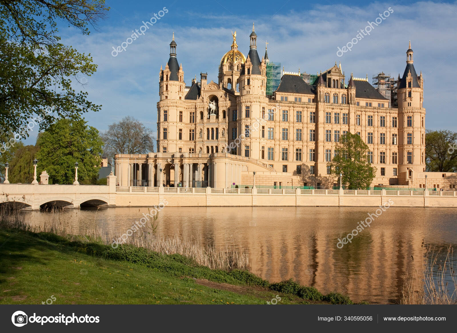 Schwerin Castle Castle Which Built Style Historicism Residence Grand ...