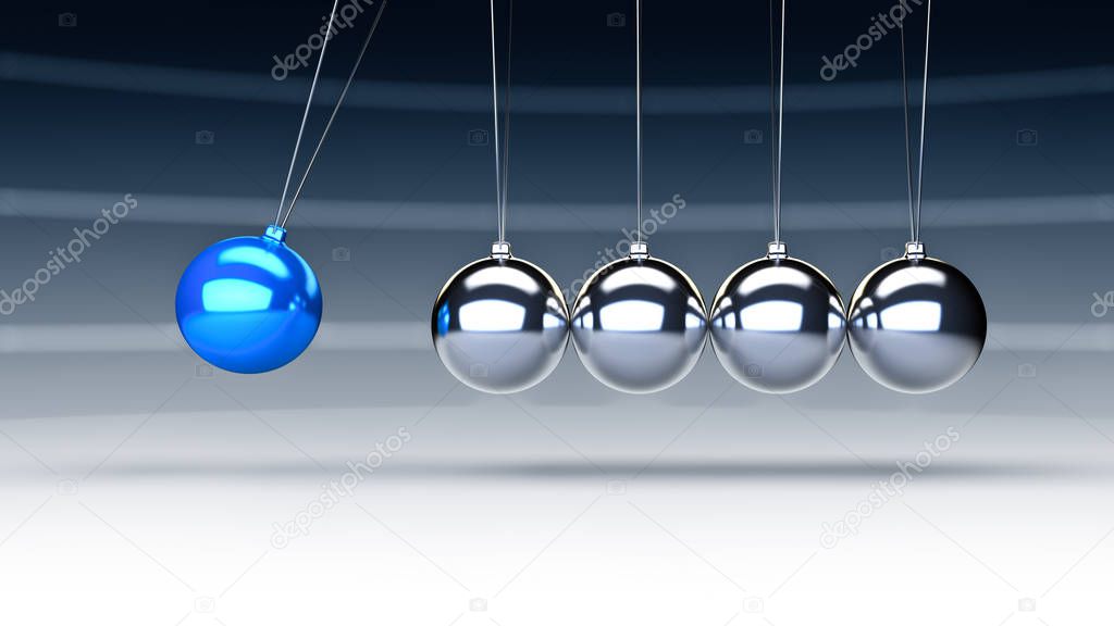 la representación de un péndulo de nueva tonelada con un balón azul 2023