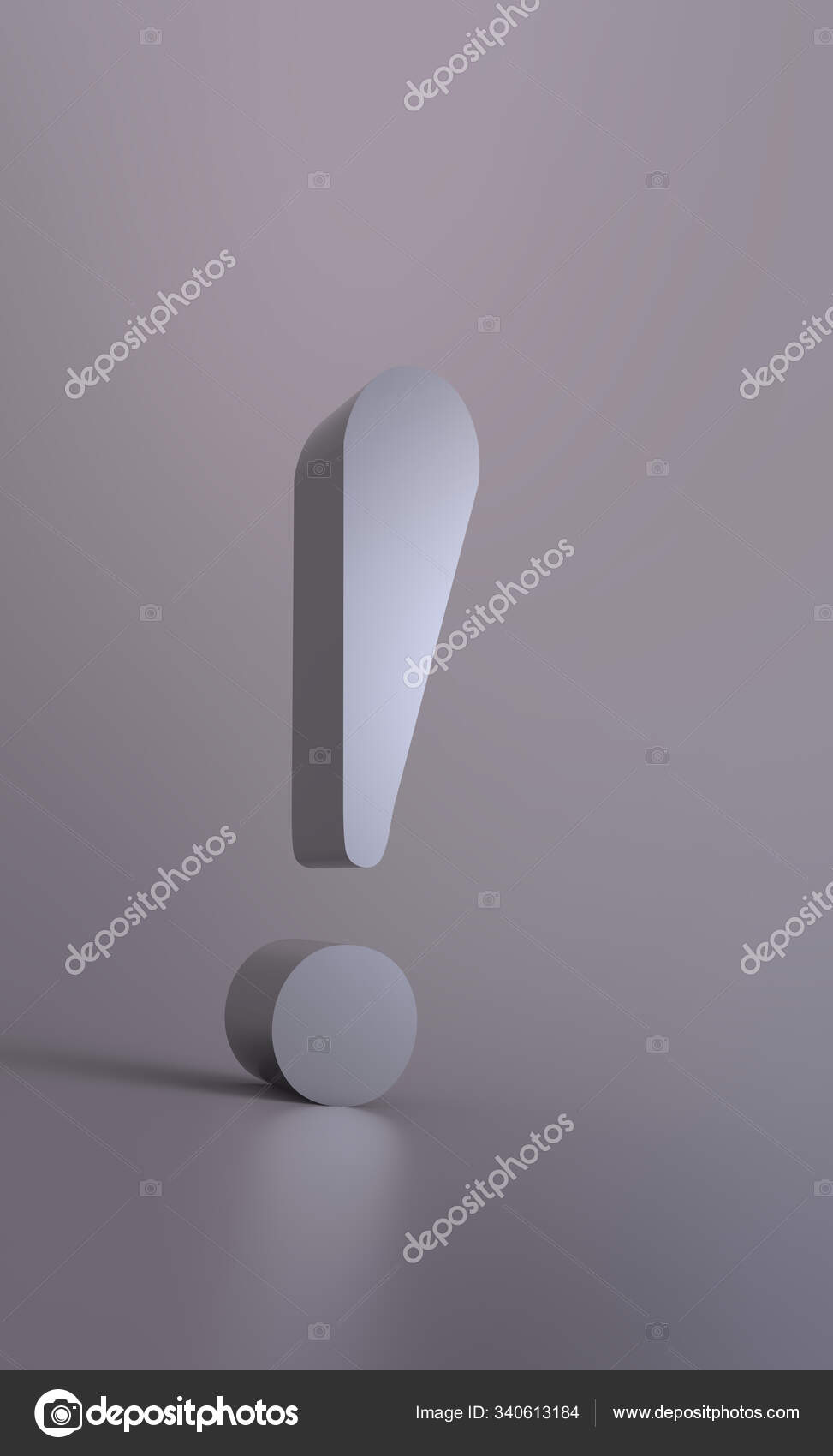 Exclamation Mark Icon Gray Background Vector Illustration — Stock Photo ...