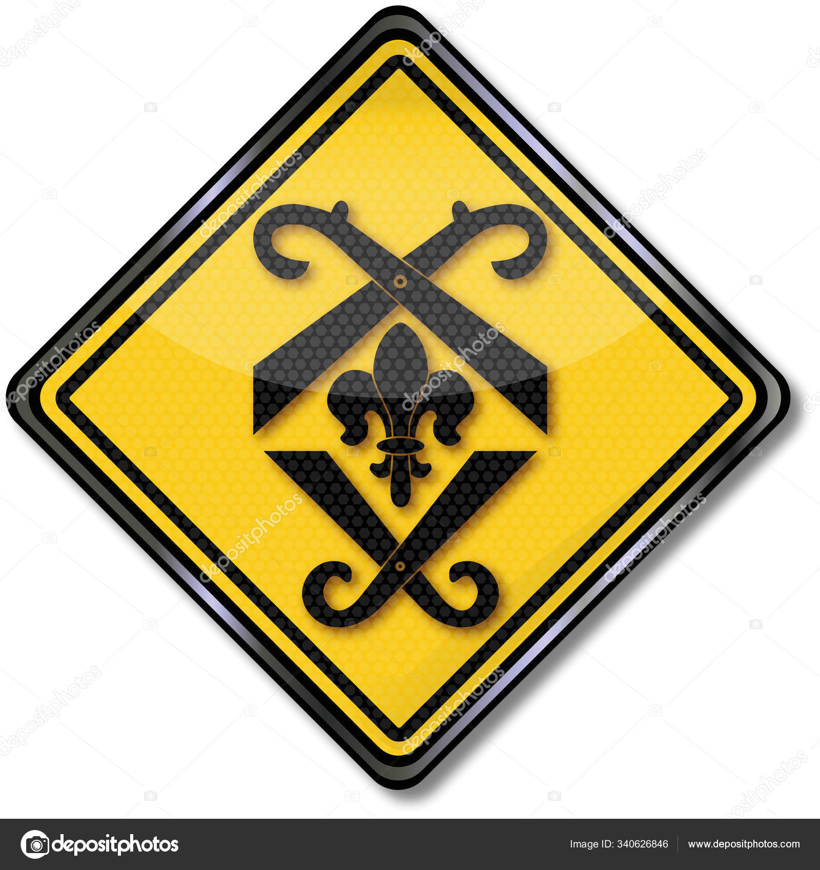 Warning Sign Yellow Road Traffic Signal — Stock Photo ...