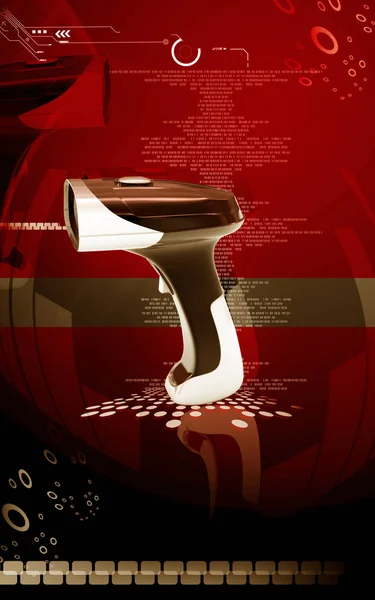 Ilustraci n digital del cable del esc ner de c digo de barras en color 2024