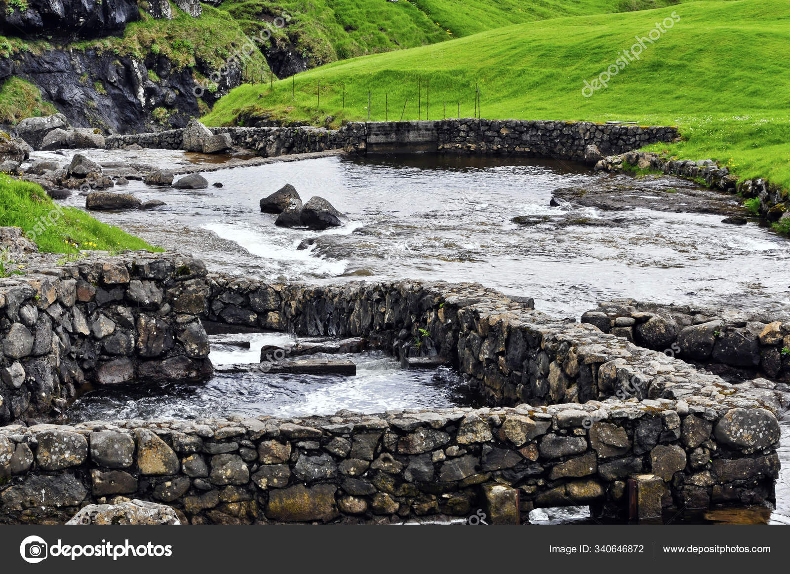 Village Leynar Beaten Manually Lachstreppen Die Stock Photo by ...