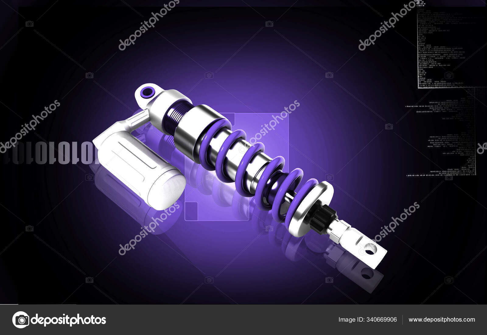 Digital Illustration Shock Absorber Colour Background Stock Photo by ...