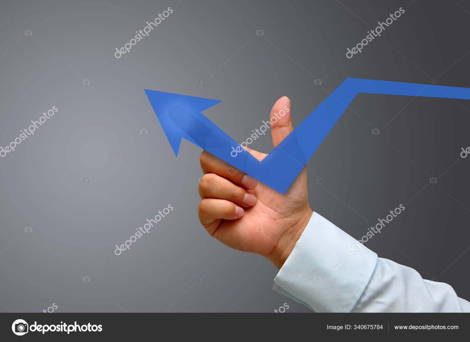 Hand Drawing Chart Arrow Stock Photo by ©PantherMediaSeller 340675784