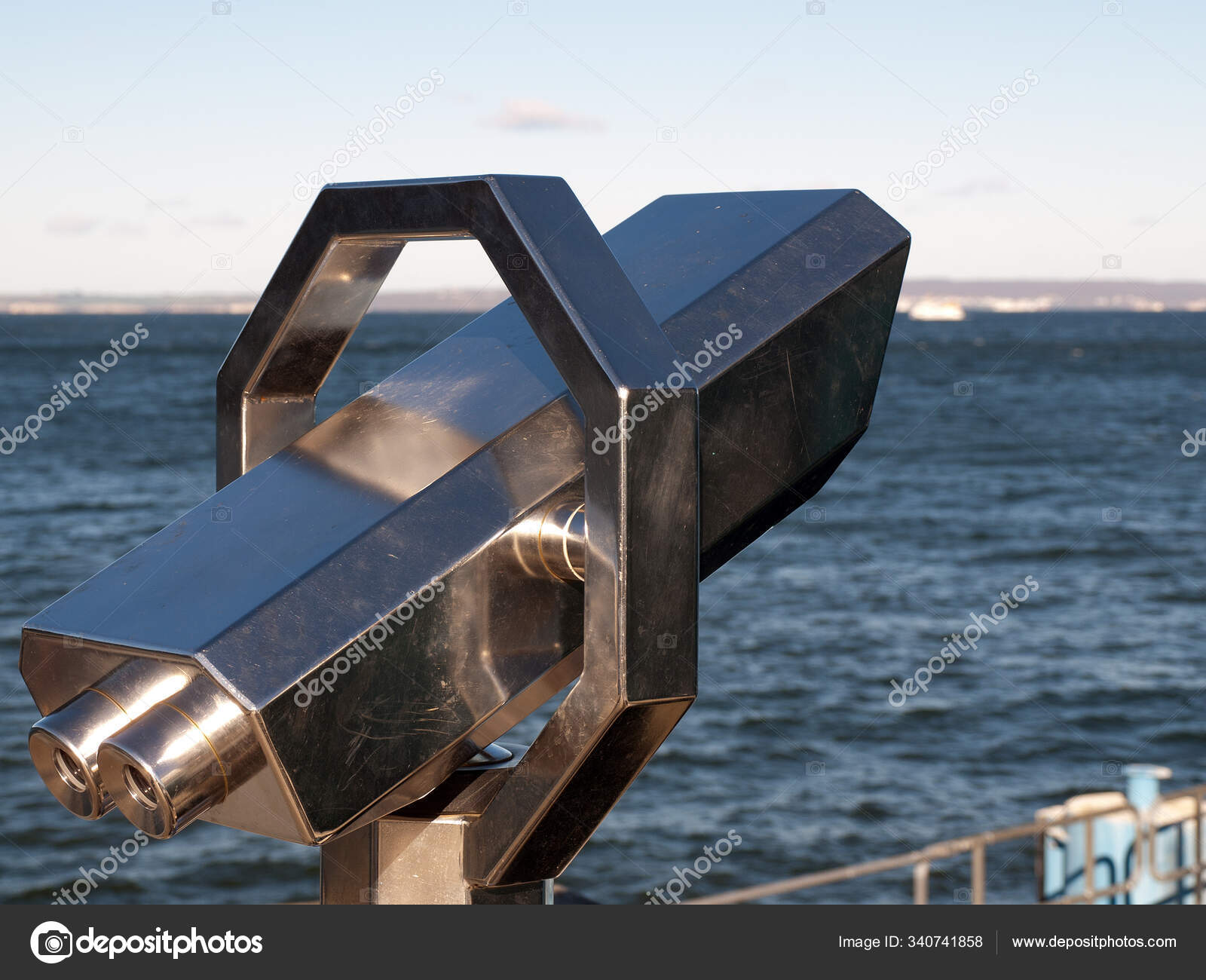 Lookout Telescope Sightseeing Binoculars Stock Photo by ...
