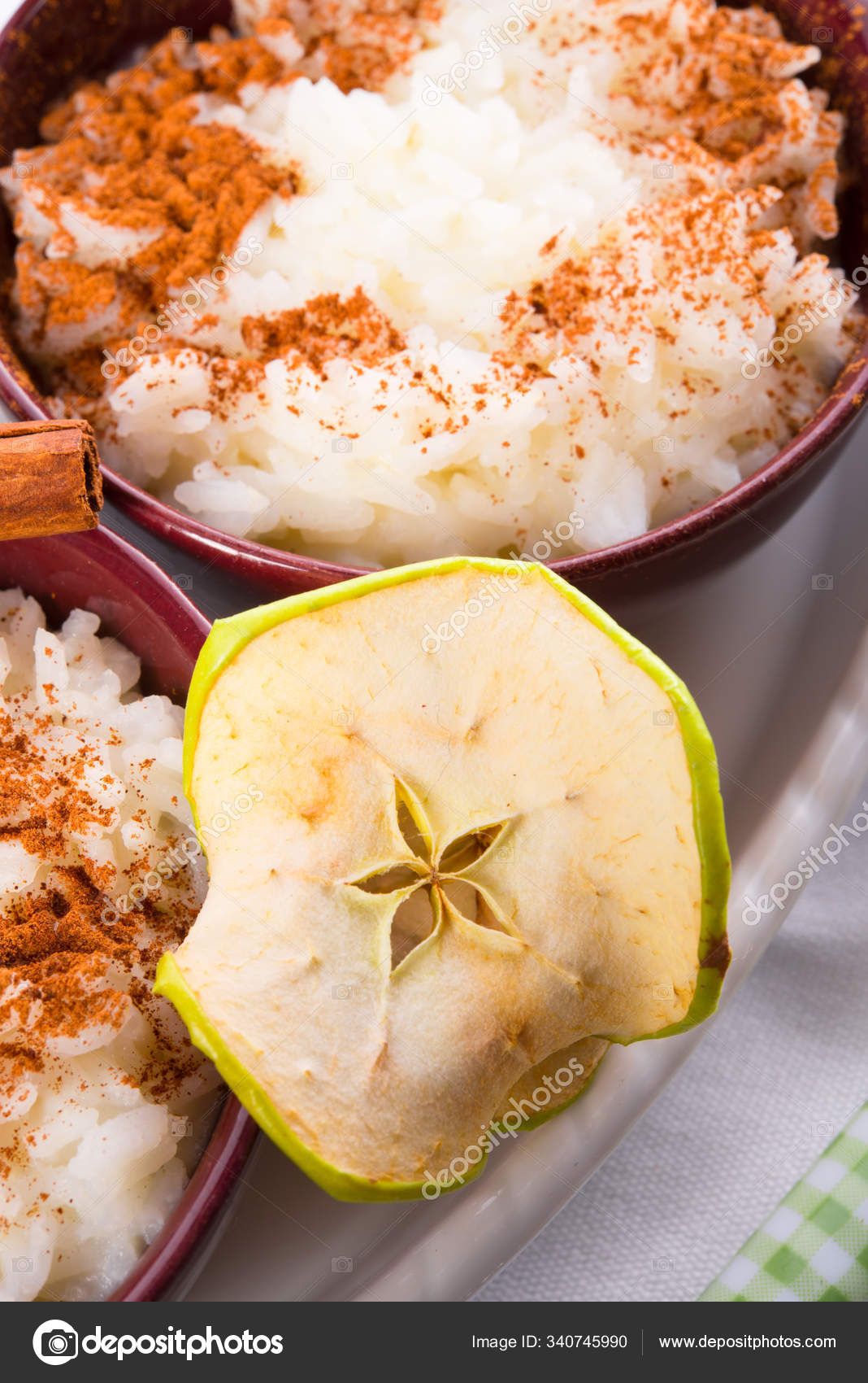 Milk Rice Cinnamon Applesauce Stock Photo by ©PantherMediaSeller 340745990