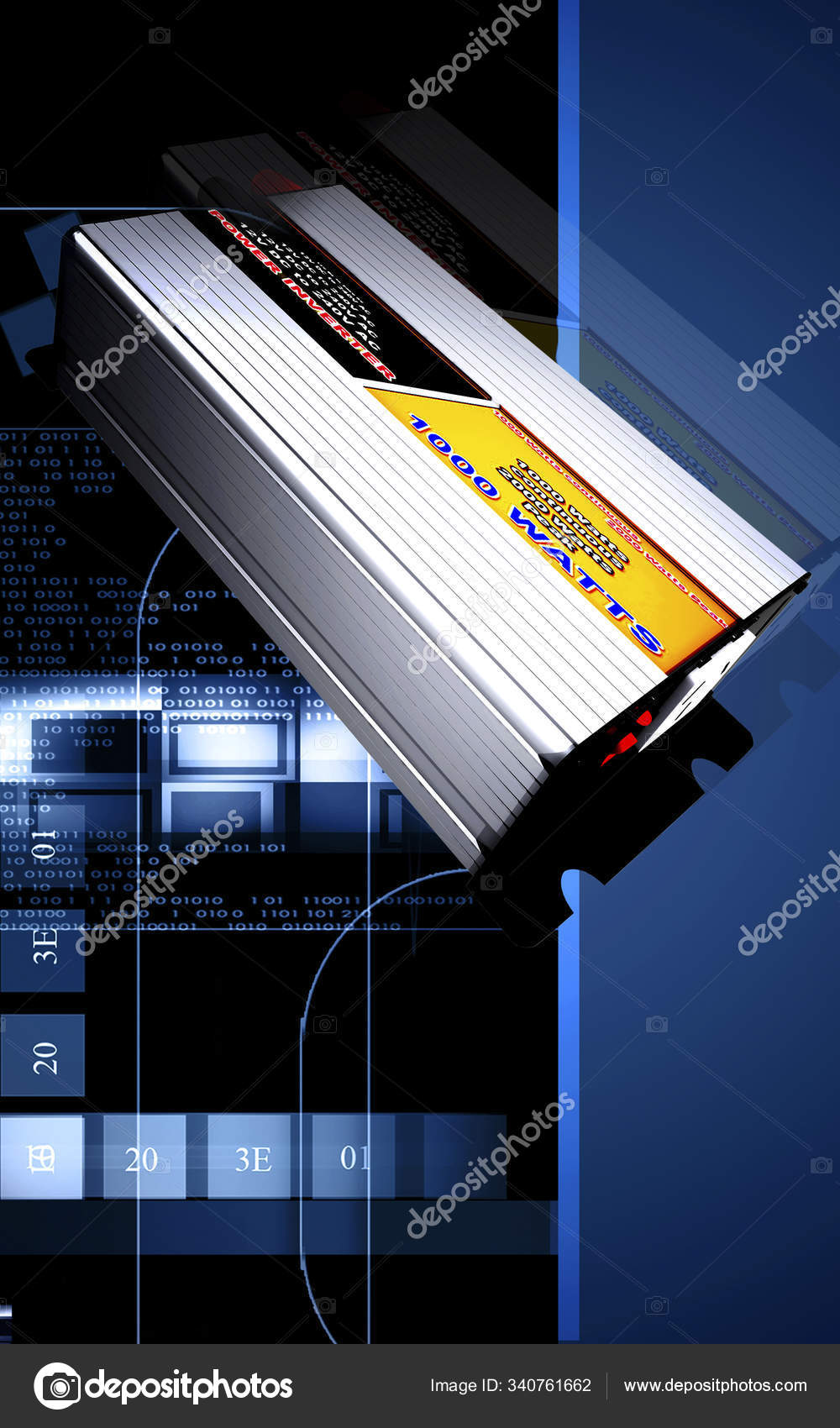 Digital Illustration Inverter Colour Background Stock Photo by ...