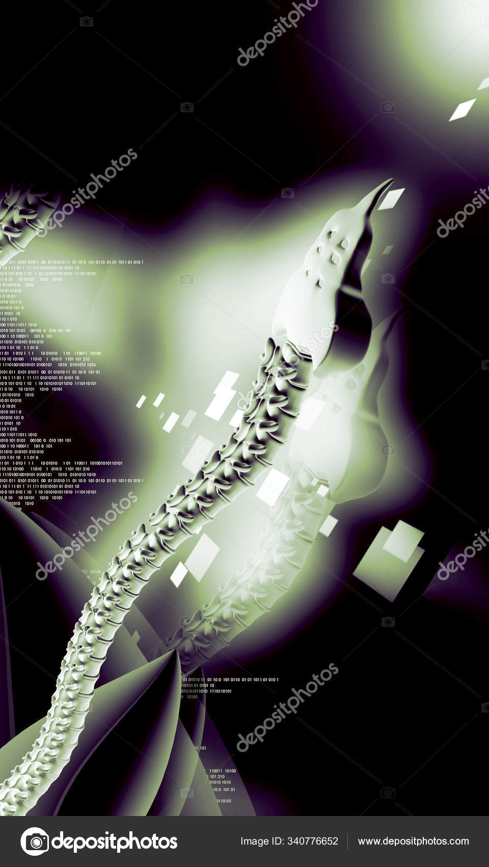 Digital Illustration Back Bone Colour Background — Stock Photo ...